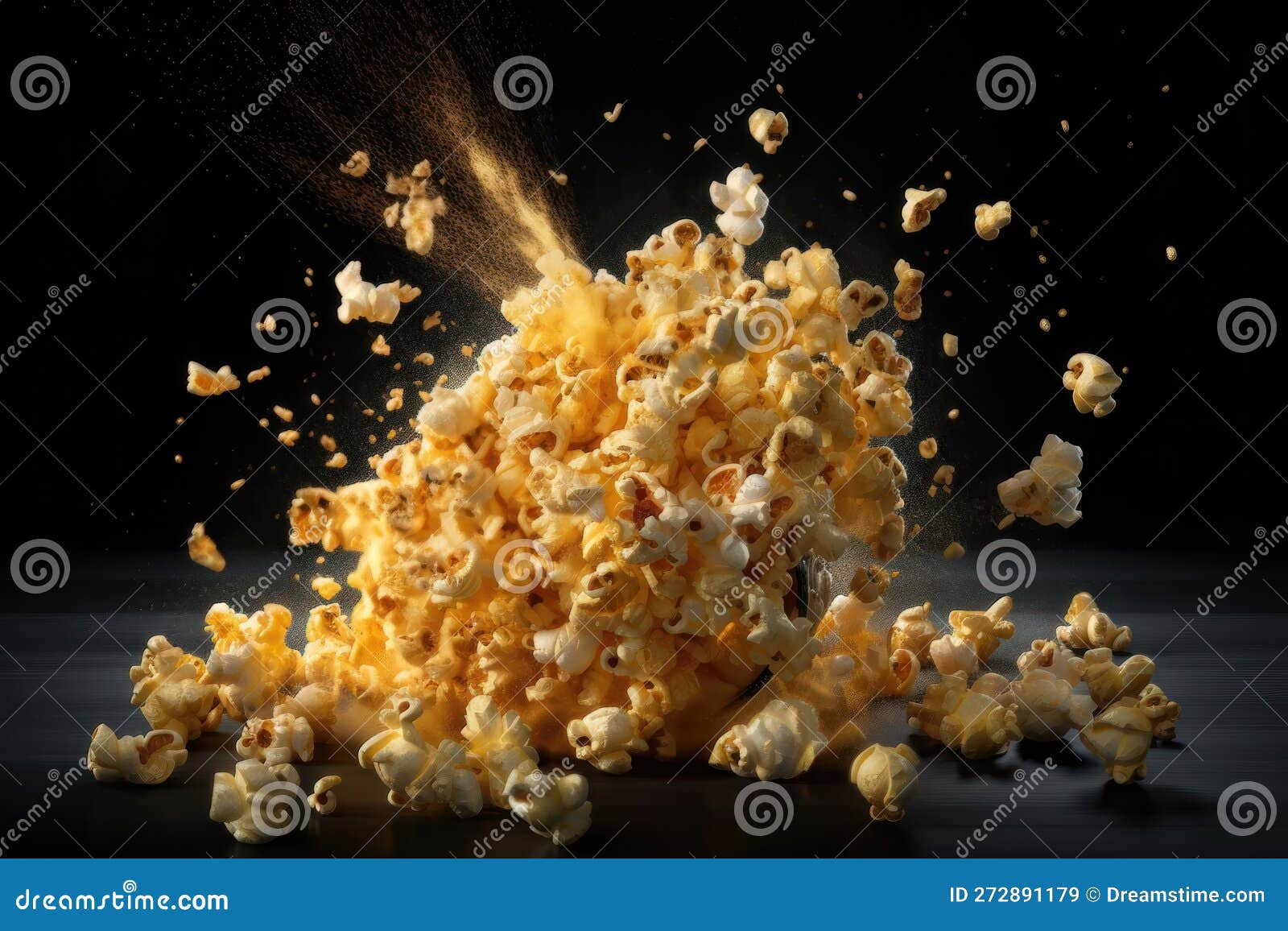 Popcorn Explosion. AI Generated Stock Illustration - Illustration of ...