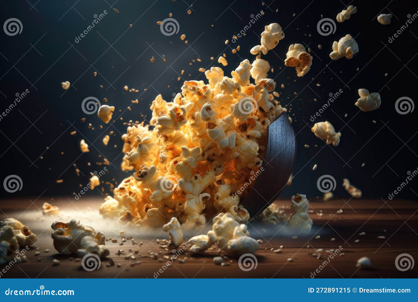 Popcorn Explosion. AI Generated Stock Illustration - Illustration of ...