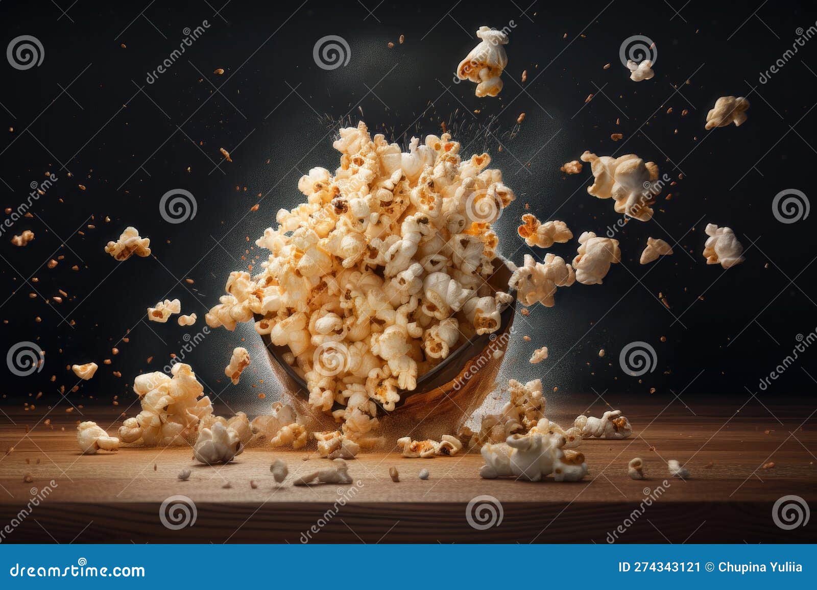 Popcorn Explosion. AI Generated Stock Illustration - Illustration of ...