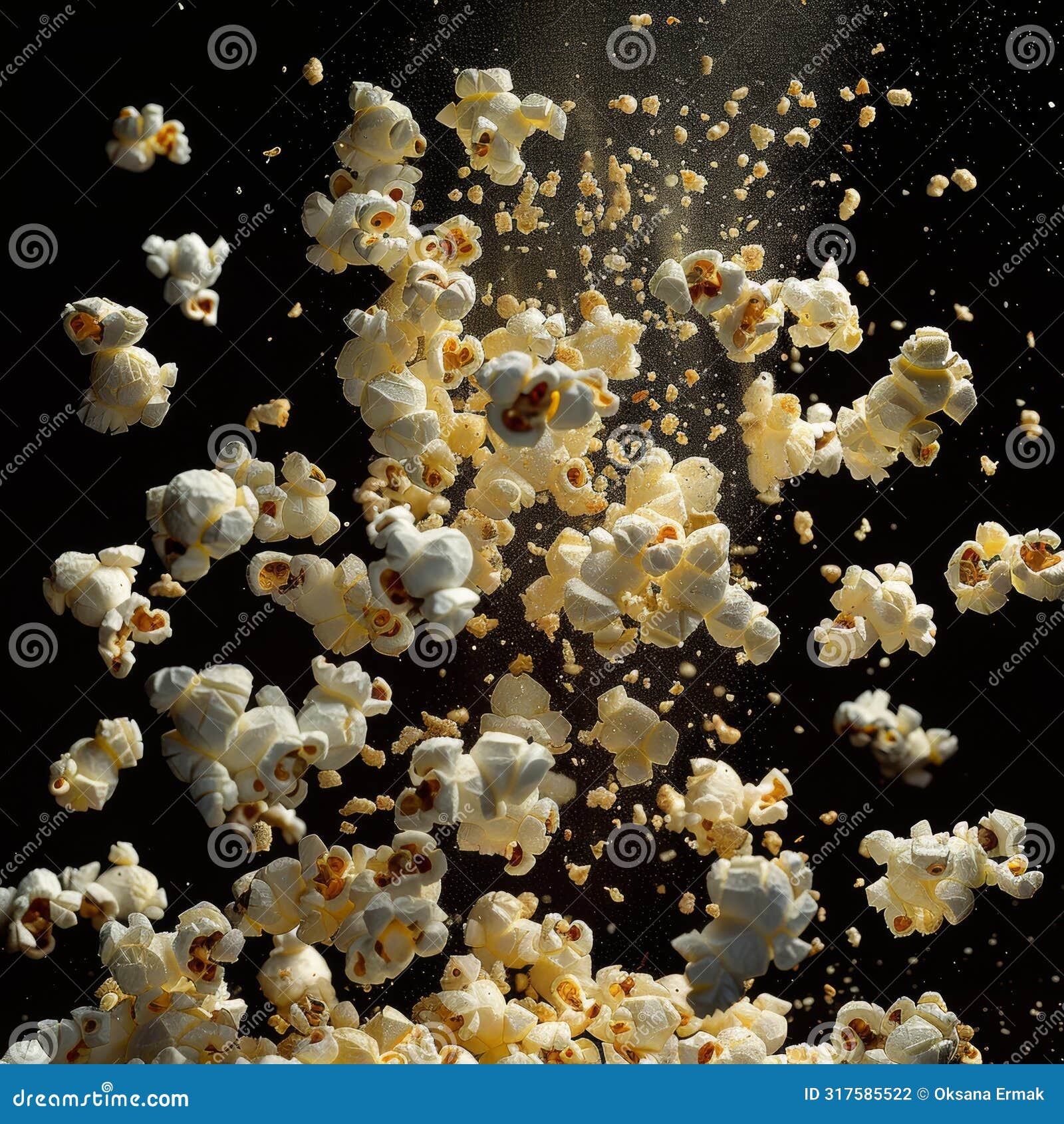 Popcorn Explosion, Flying Pop Corn, Cinema Concept, Copy Space Stock ...