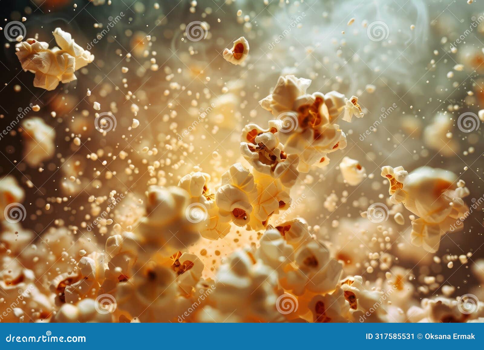 Popcorn Explosion, Flying Pop Corn, Cinema Concept, Copy Space Stock ...