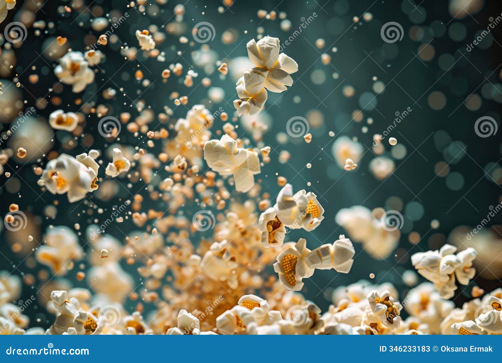 Popcorn Explosion, Flying Pop Corn, Cinema Concept, Copy Space Stock ...