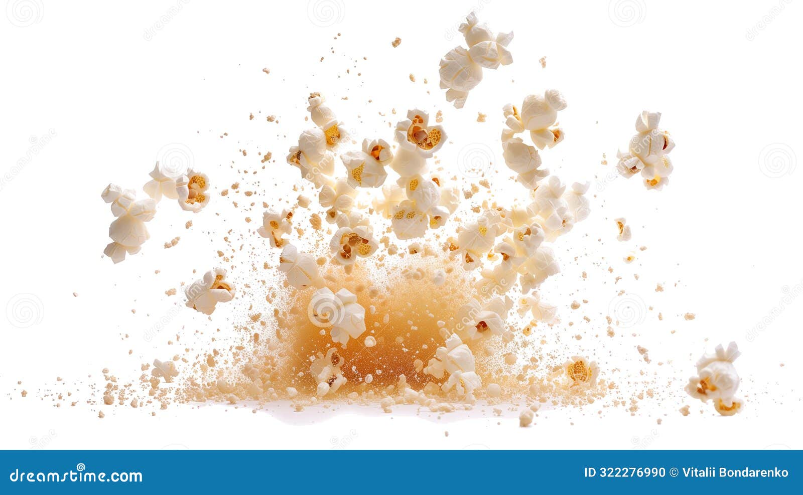 Popcorn Explosion Isolated on Transparent Background. Stock ...