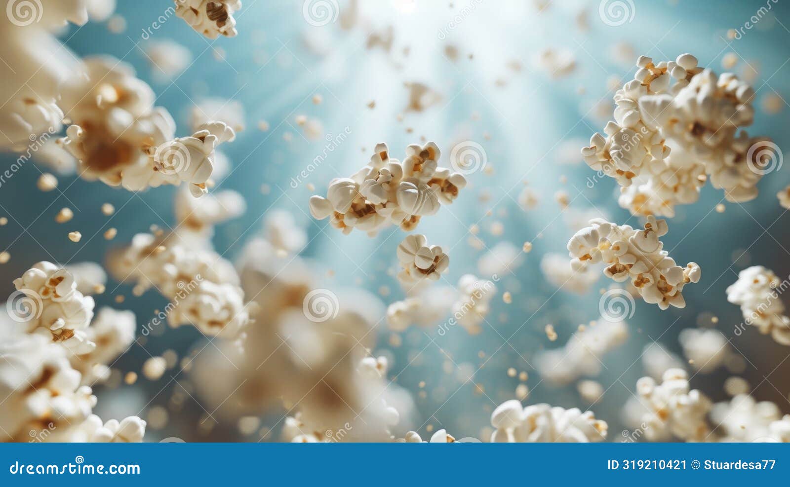 Popcorn Explosion in Mid-Air Stock Image - Image of gravity, grains ...