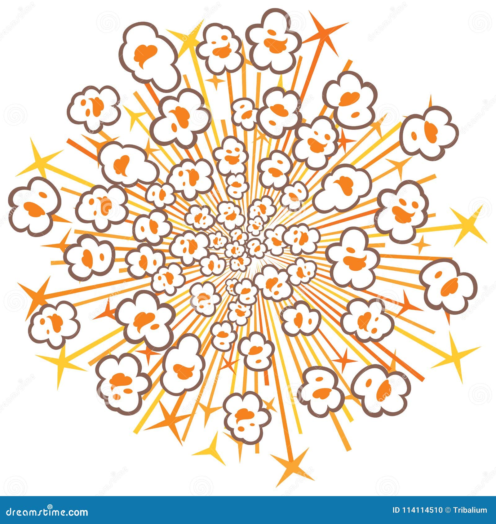 Popcorn Explosion Vector Illustration Stock Vector - Illustration of ... Popcorn Explosion Vector Illustration Stock Vector - Illustration of ...