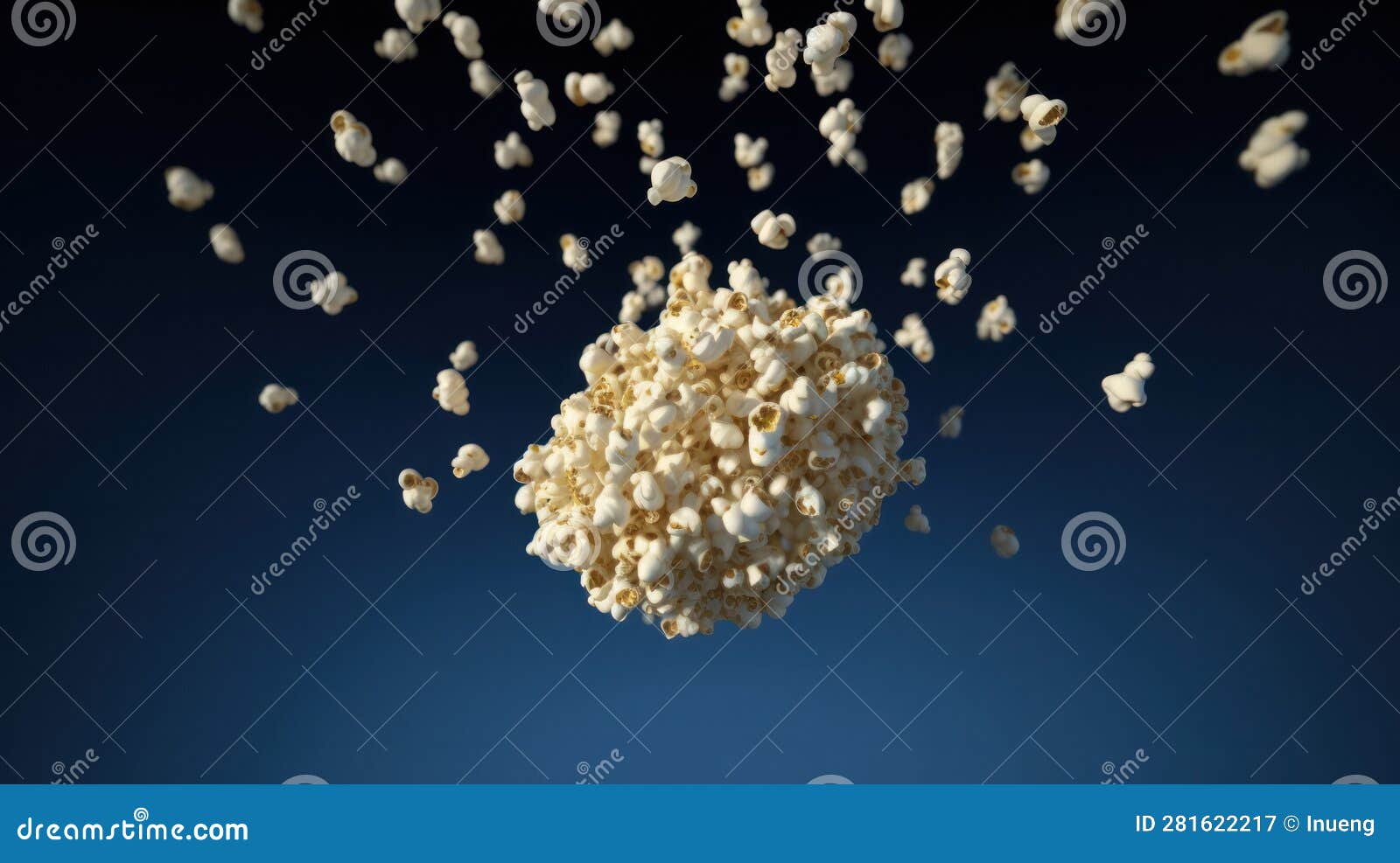Popcorn Falling from the Sky. Generative AI Stock Illustration ...
