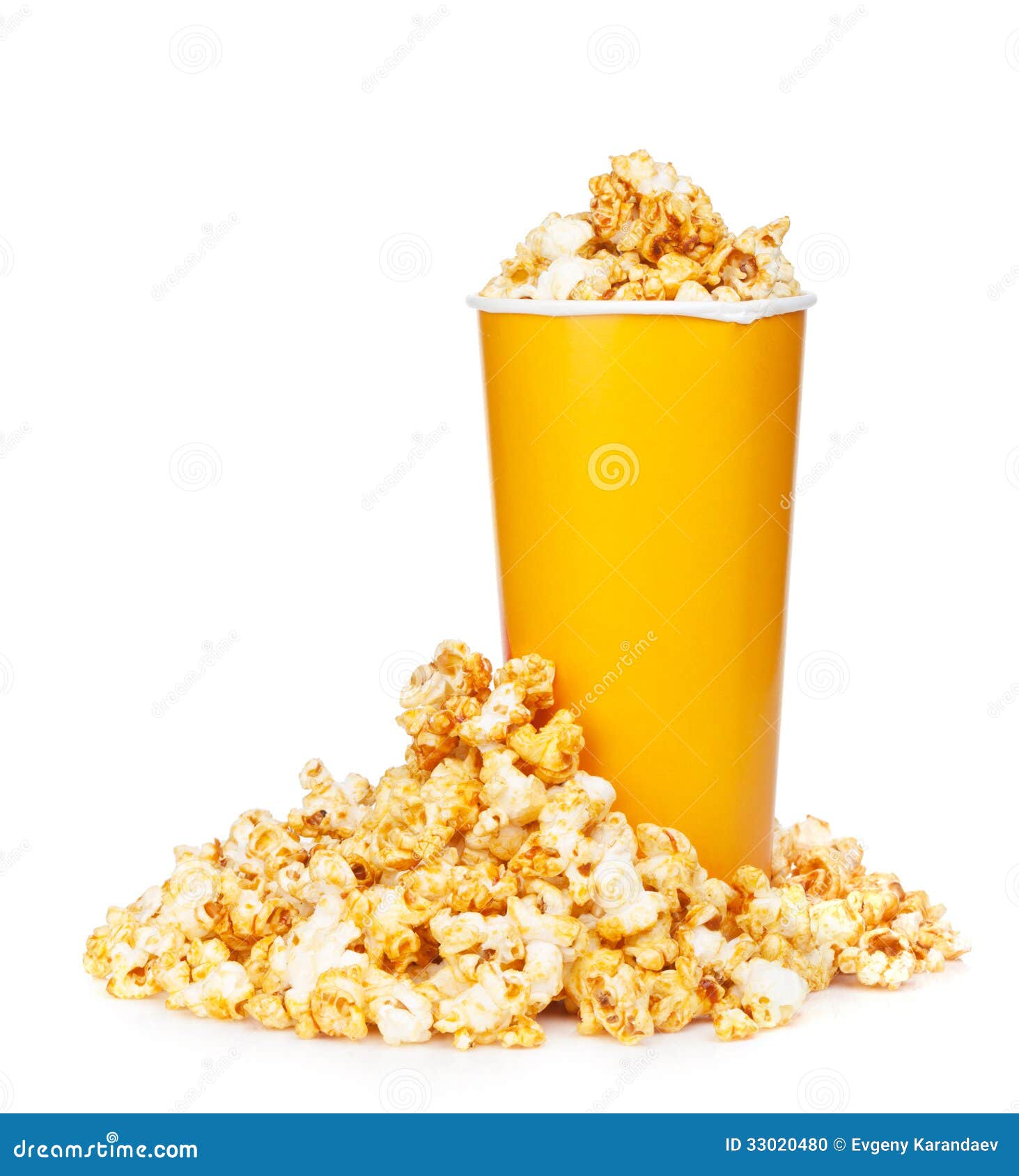 Popcorn in Fast Food Drink Cup Stock Photo - Image of color, straw ...