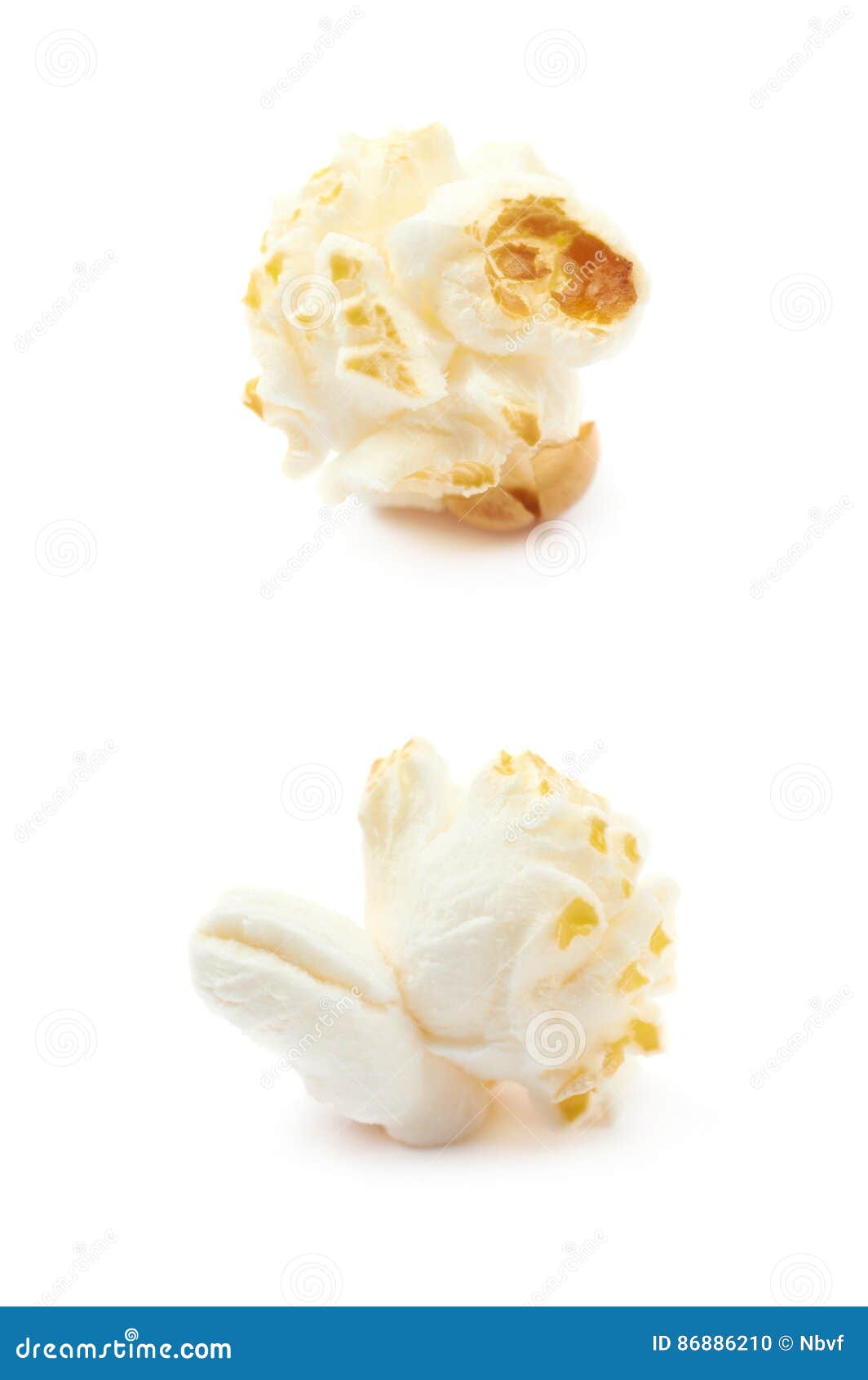 Popcorn flake isolated stock photo. Image of fluffy, appetizing - 86886210