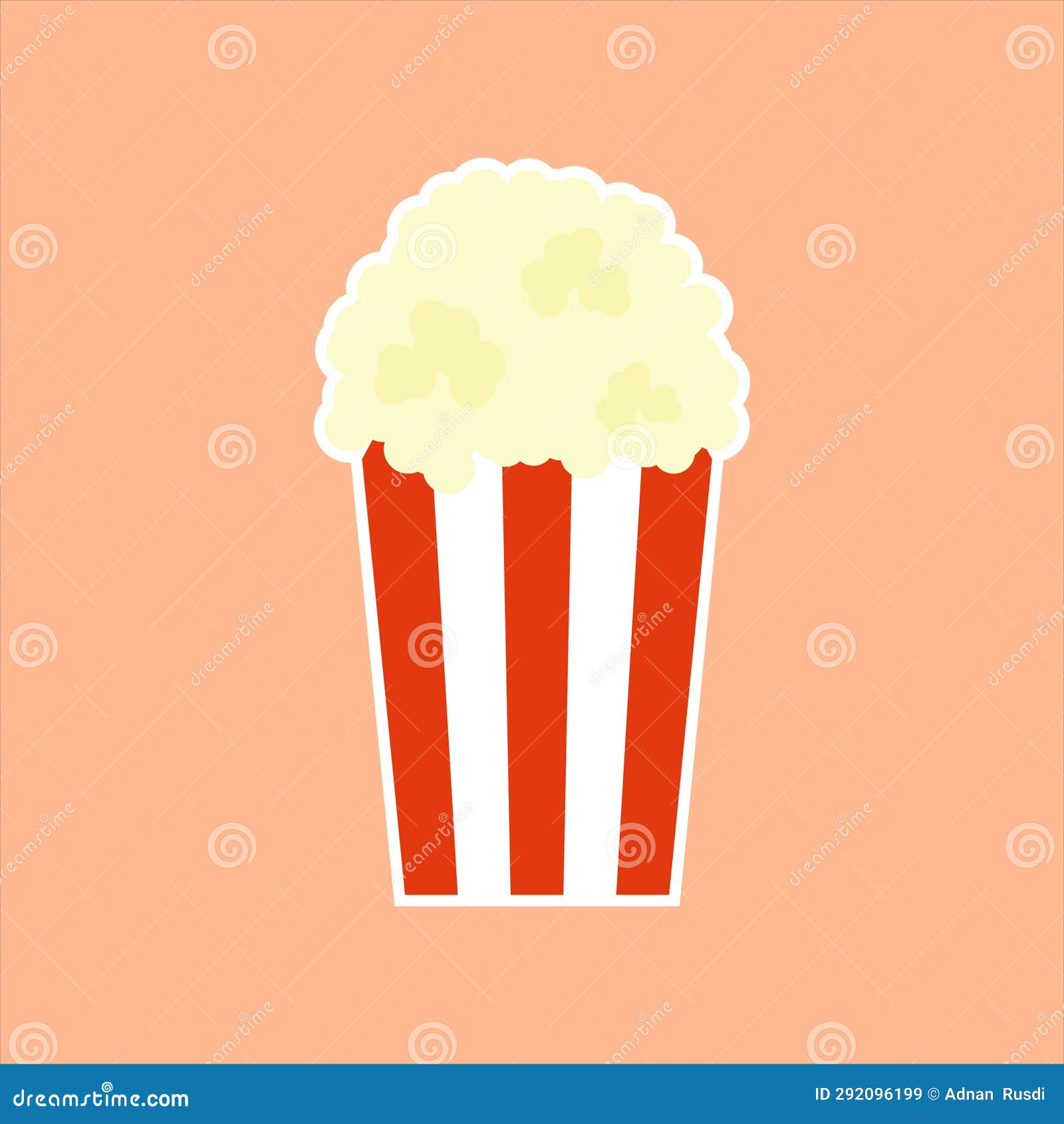 Popcorn Flat Design Vector Illustration Stock Illustration ...