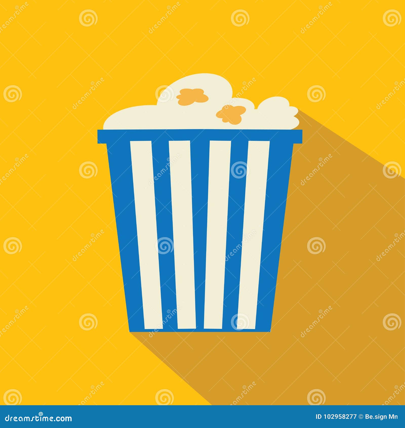 Popcorn. Flat Design. Vector Illustration. Stock Illustration ...