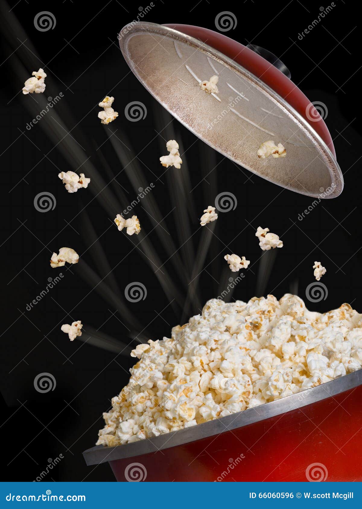 Popcorn Flying. stock photo. Image of levitation, cinema - 66060596