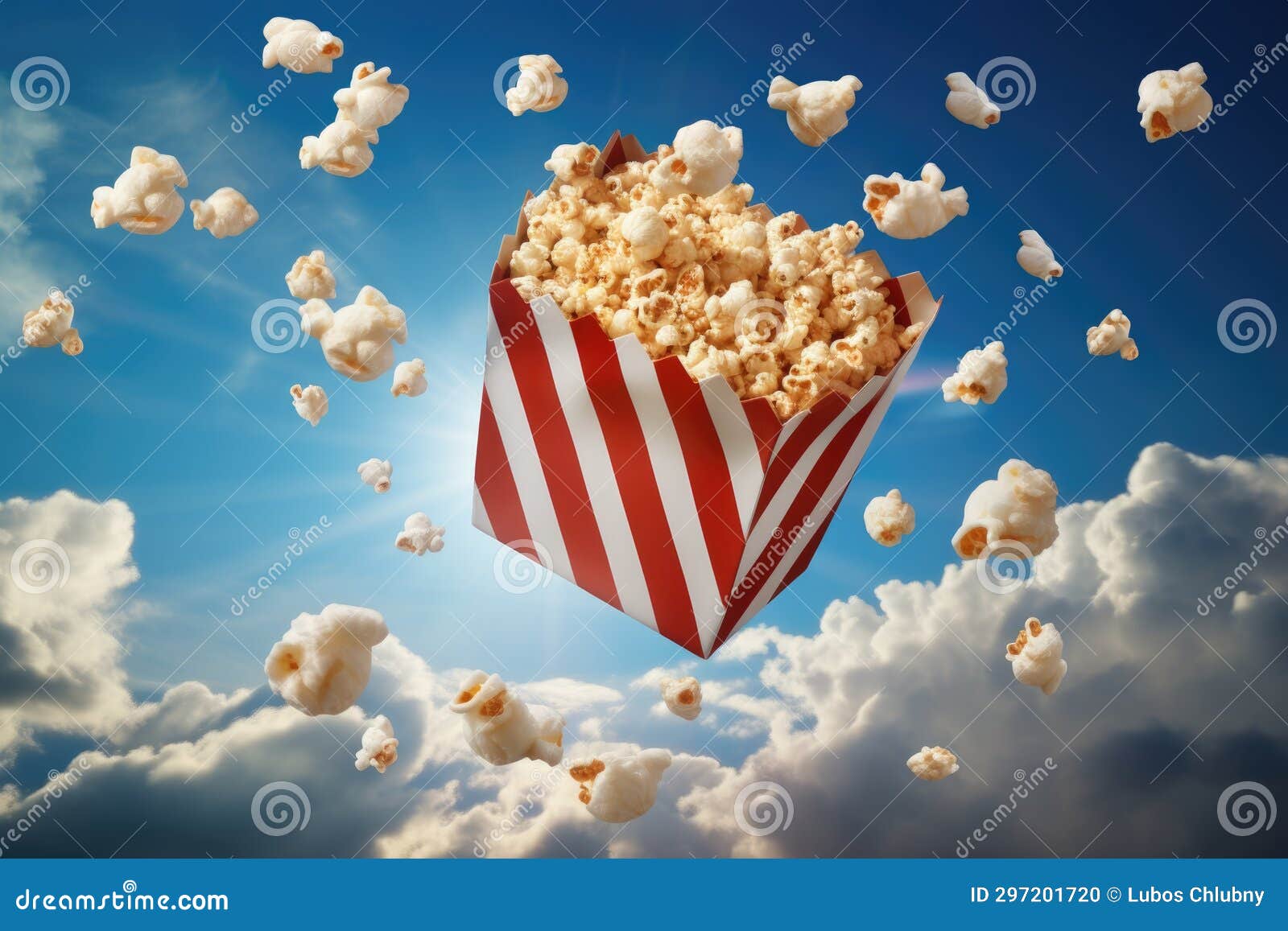 Popcorn Flying Out of the Package Stock Illustration - Illustration of ...