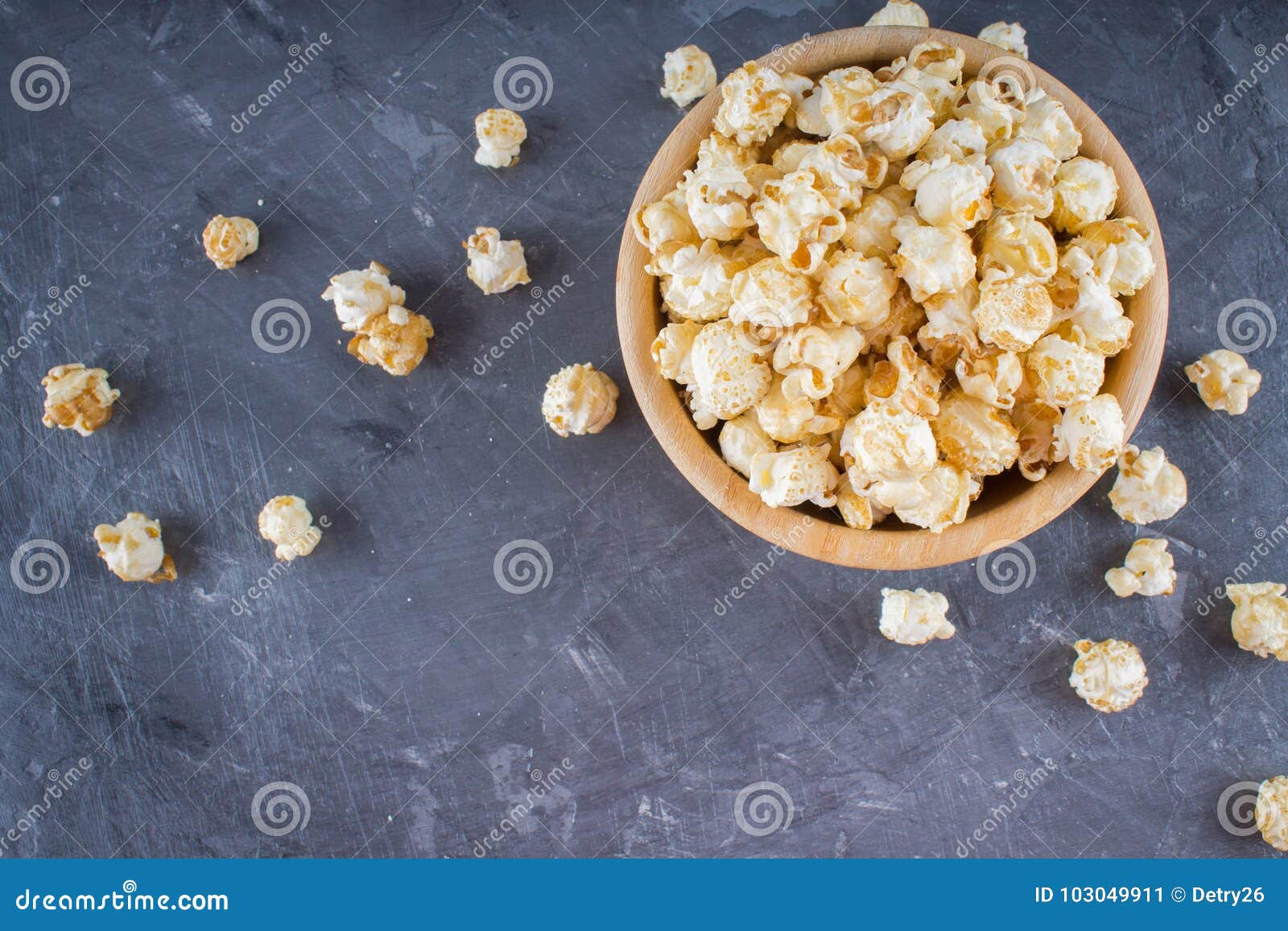 Popcorn on a Gray Background Stock Image - Image of nutrition, object ...