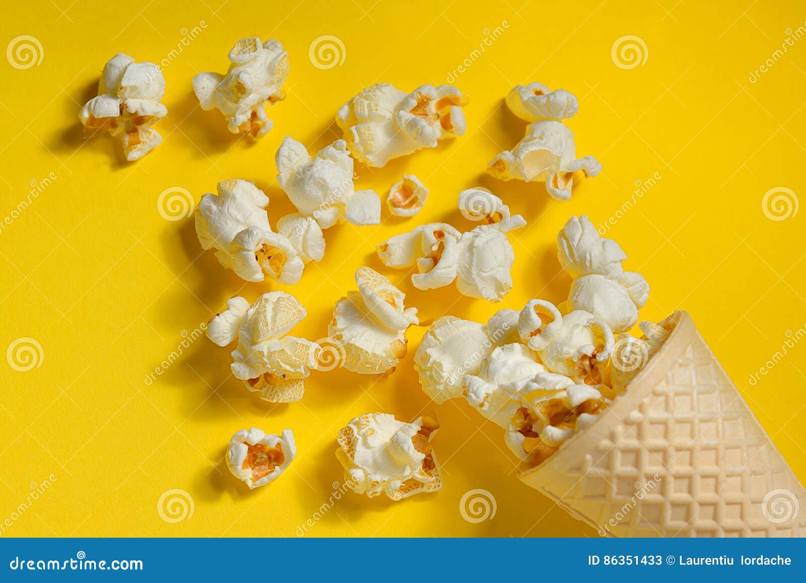 Popcorn In A Ice Cream Wafer Background Royalty-Free Stock Image ...