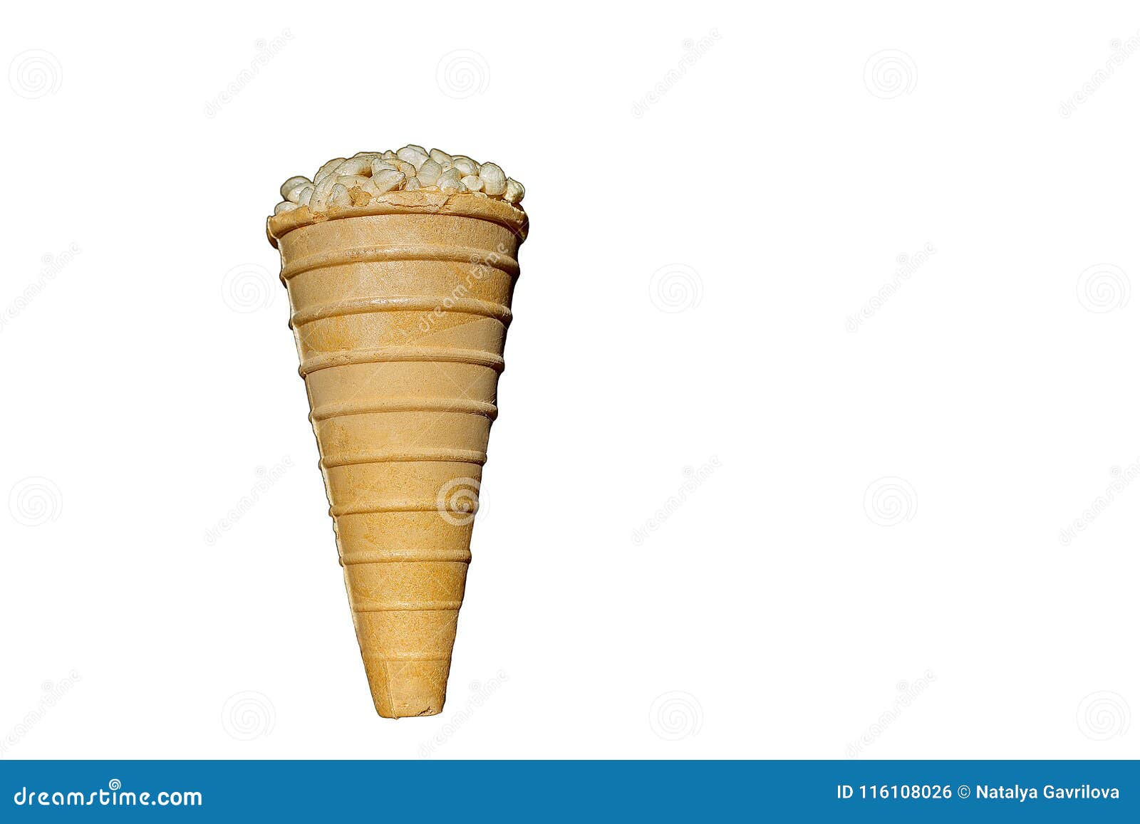 Popcorn In A Ice Cream Wafer Background Royalty-Free Stock Image ...