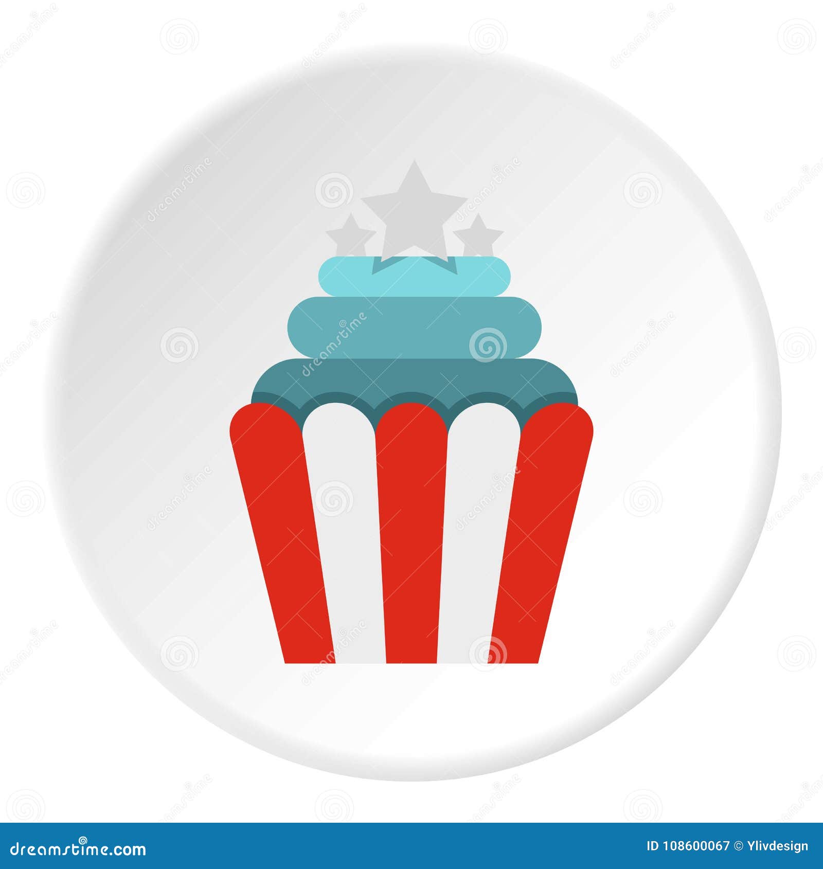 Popcorn icon circle stock vector. Illustration of sweet - 108600067