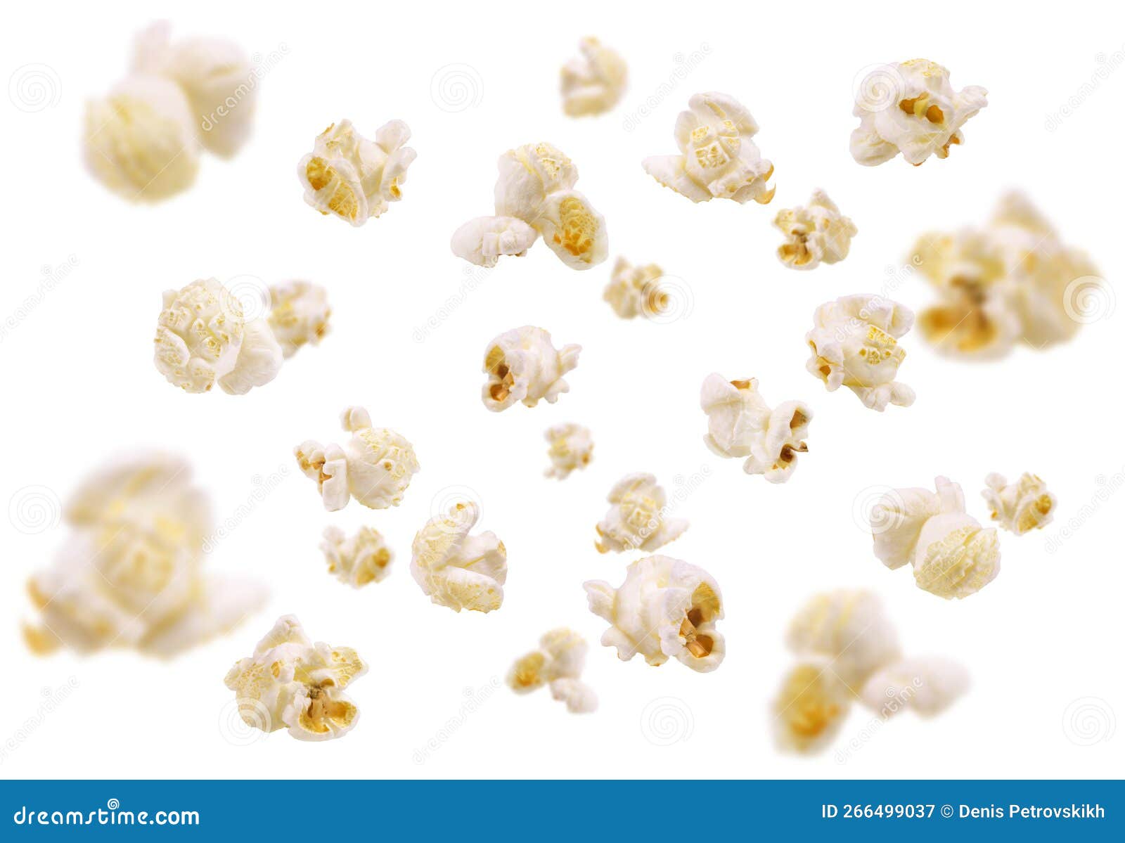 Popcorn Isolated. Fresh Popcorn Flakes on a White Background Stock ...