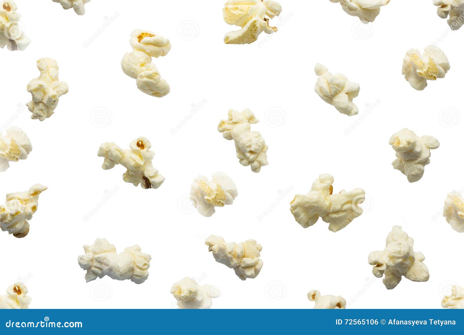 Popcorn Isolated on White Background. Stock Photo - Image of movie ...