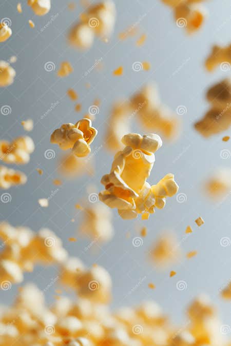 Popcorn Kernels Exploding in the Air, Creating a Delightful Snack ...