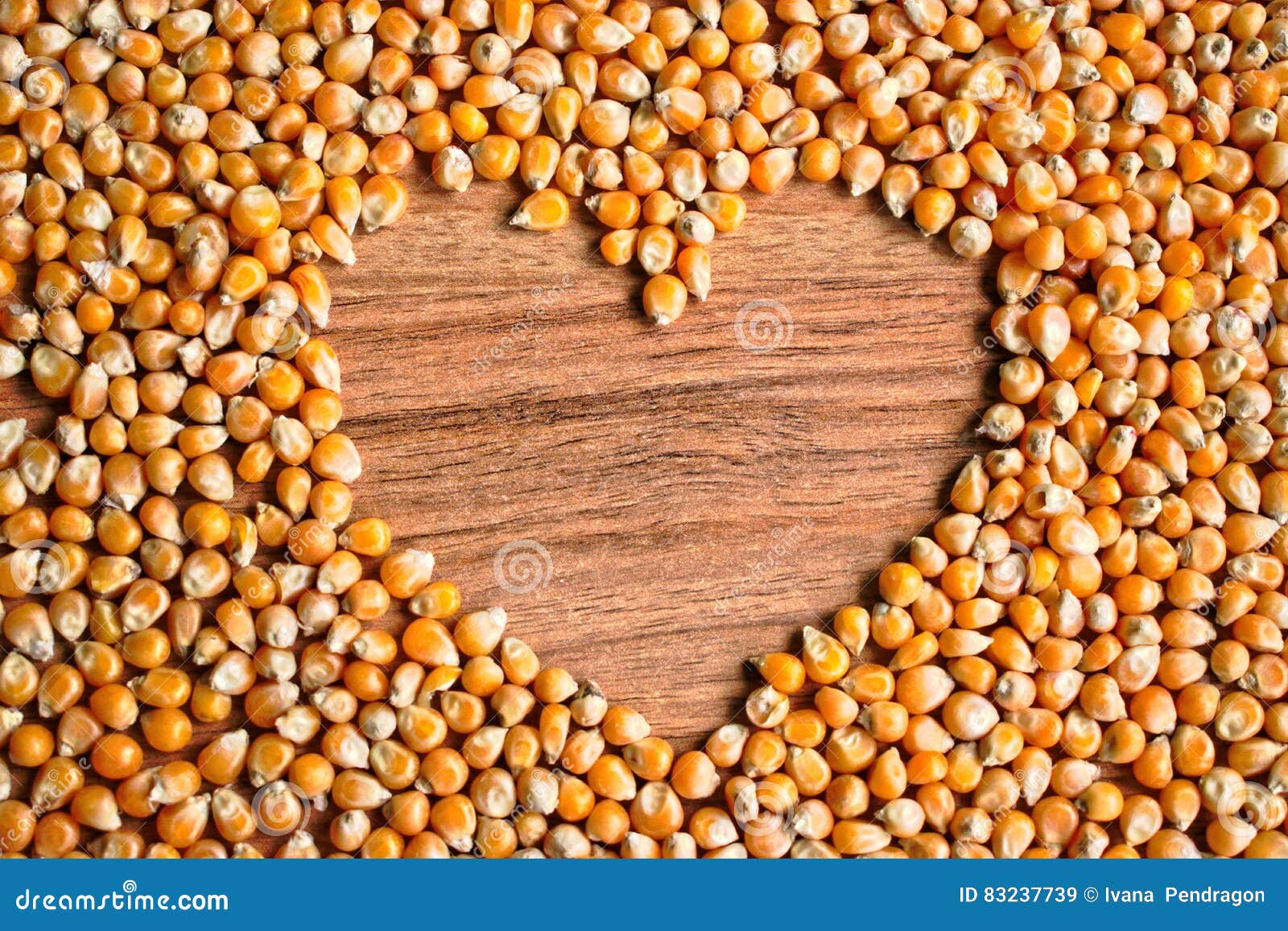 Popcorn Kernels Heart stock image. Image of table, popcorn - 83237739