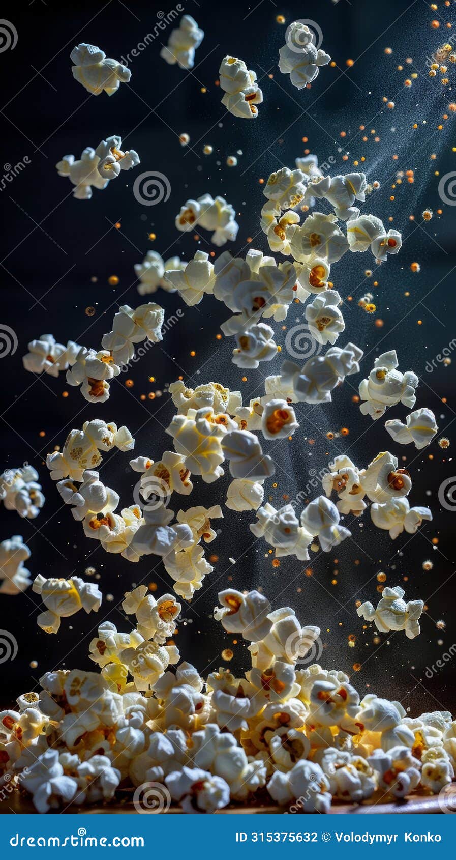 Popcorn Kernels Popping in Motion Stock Photo - Image of gold, motion ...