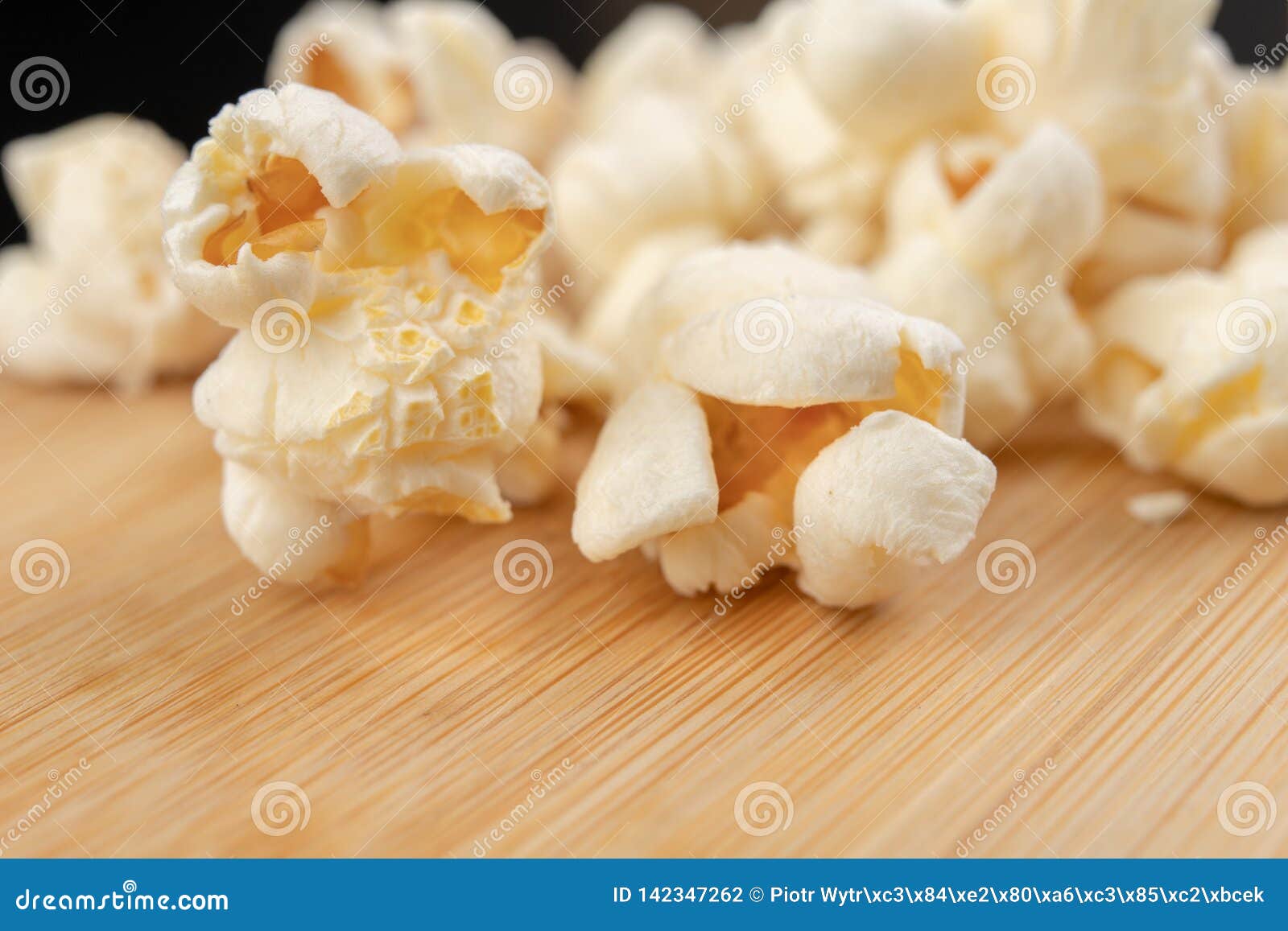 Popcorn on the Kitchen Table. Delicious Roasted Corn Kernels Stock ...