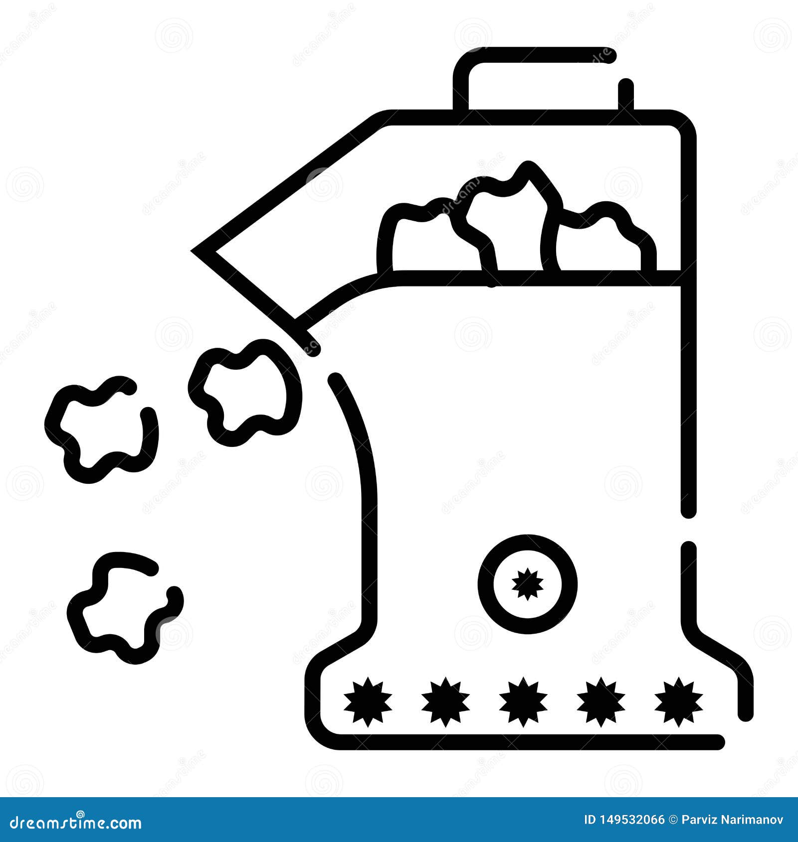 Popcorn Machine Icon Vector Illustration Stock Illustration ...