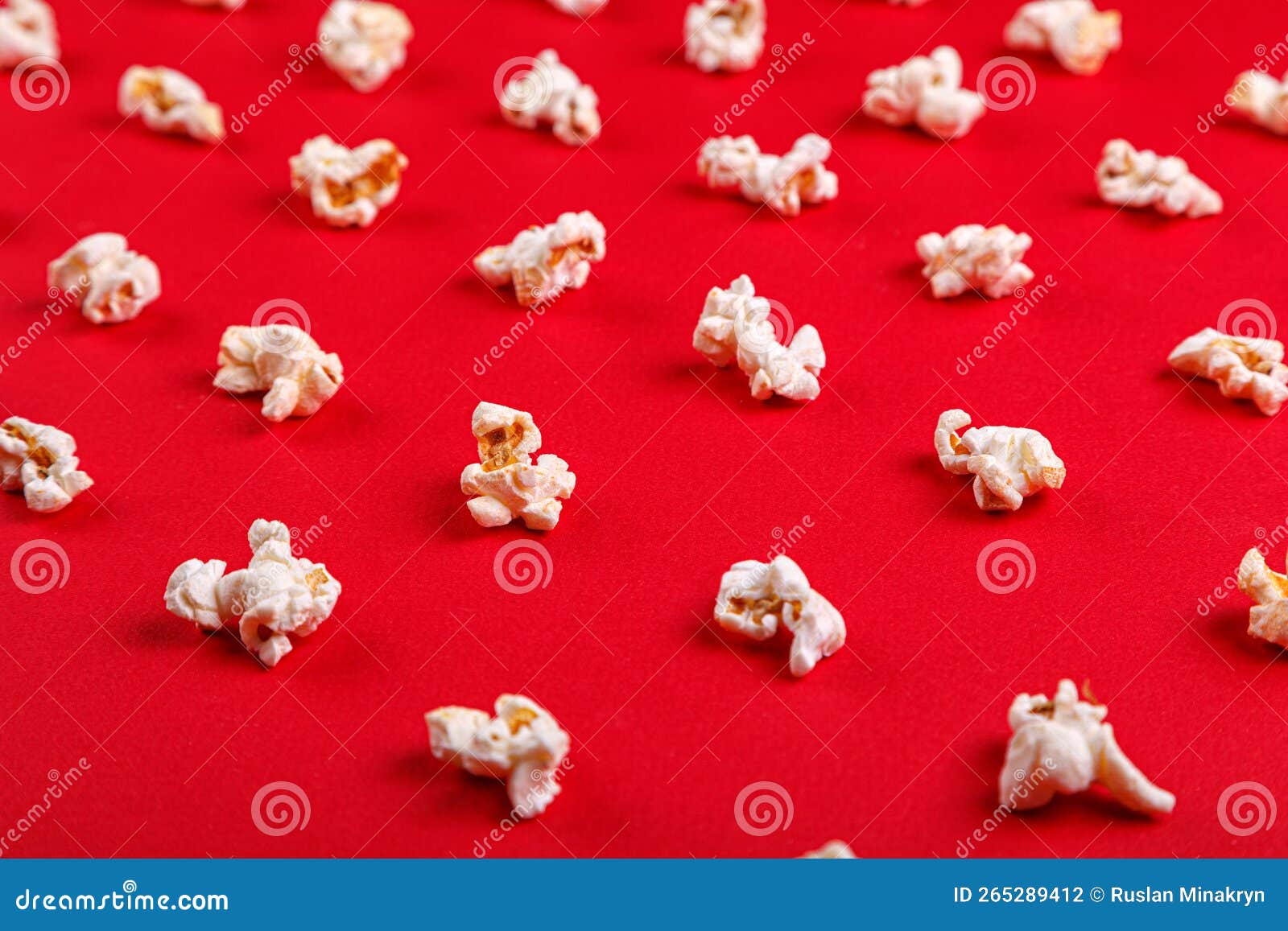 Popcorn Macro on a Red Background Stock Photo - Image of healthy, food ...