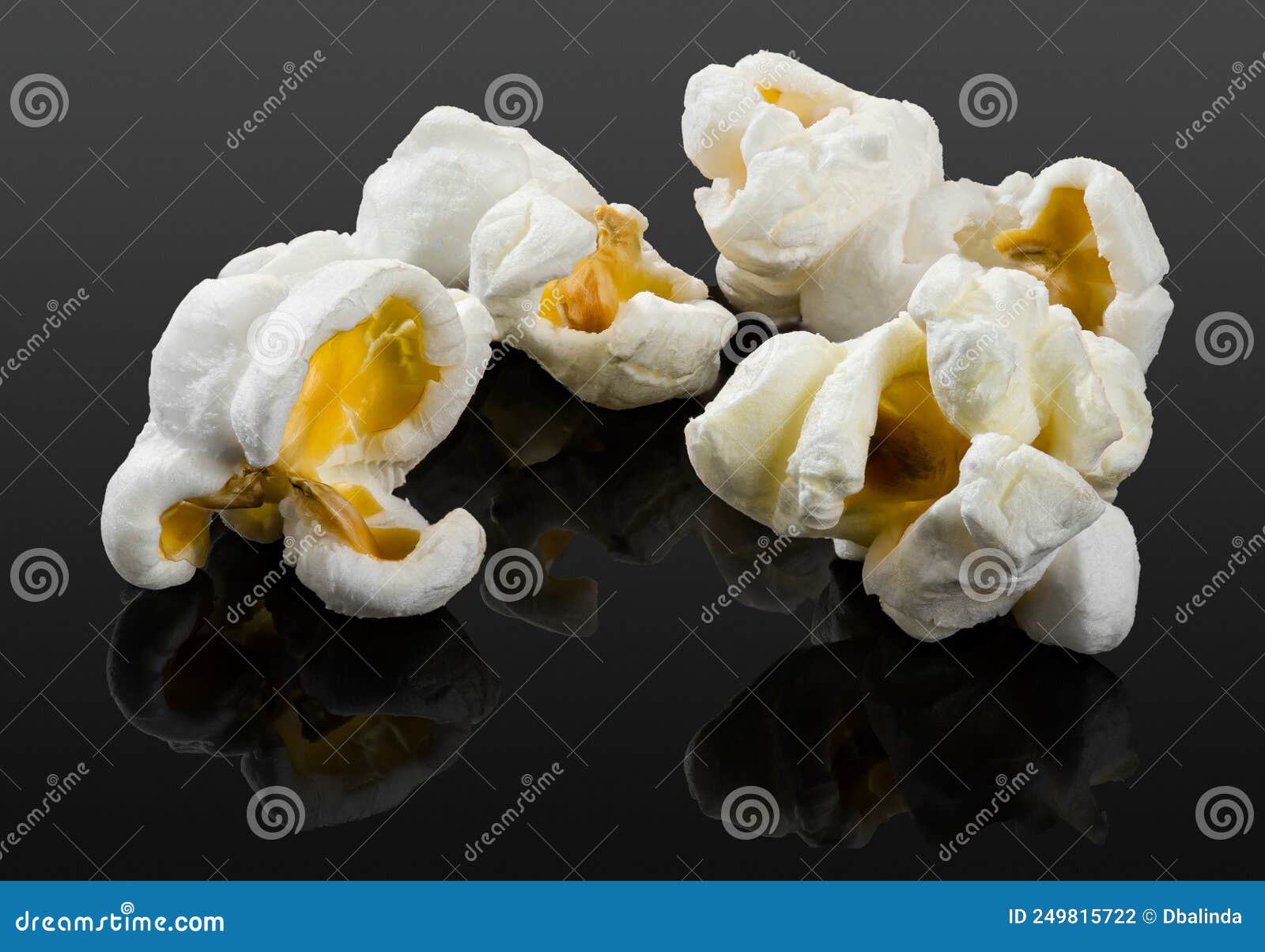 Popcorn macro stock photo. Image of tasty, black, snack - 249815722