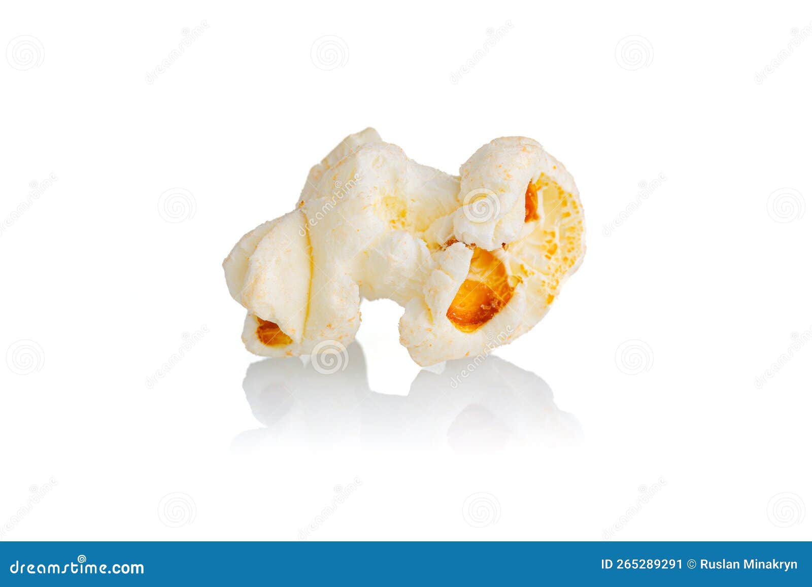 Popcorn Macro on a White Background Stock Image - Image of party ...
