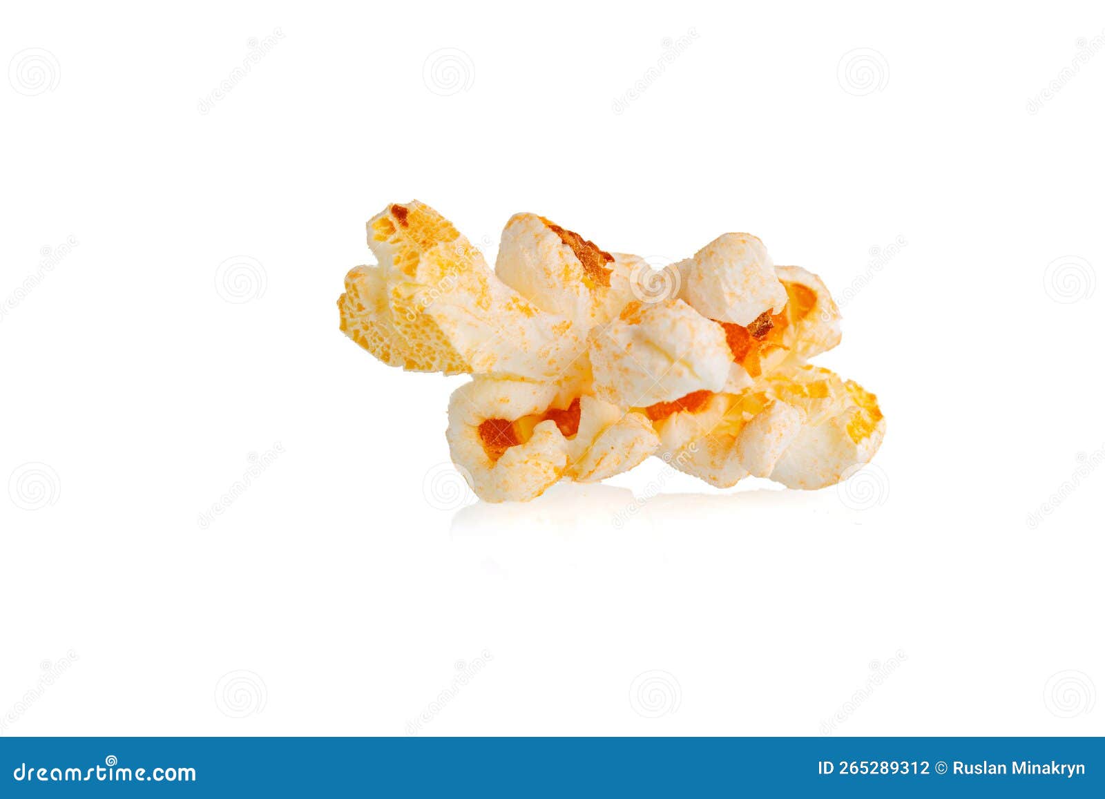 Popcorn Macro on a White Background Stock Photo - Image of salted ...