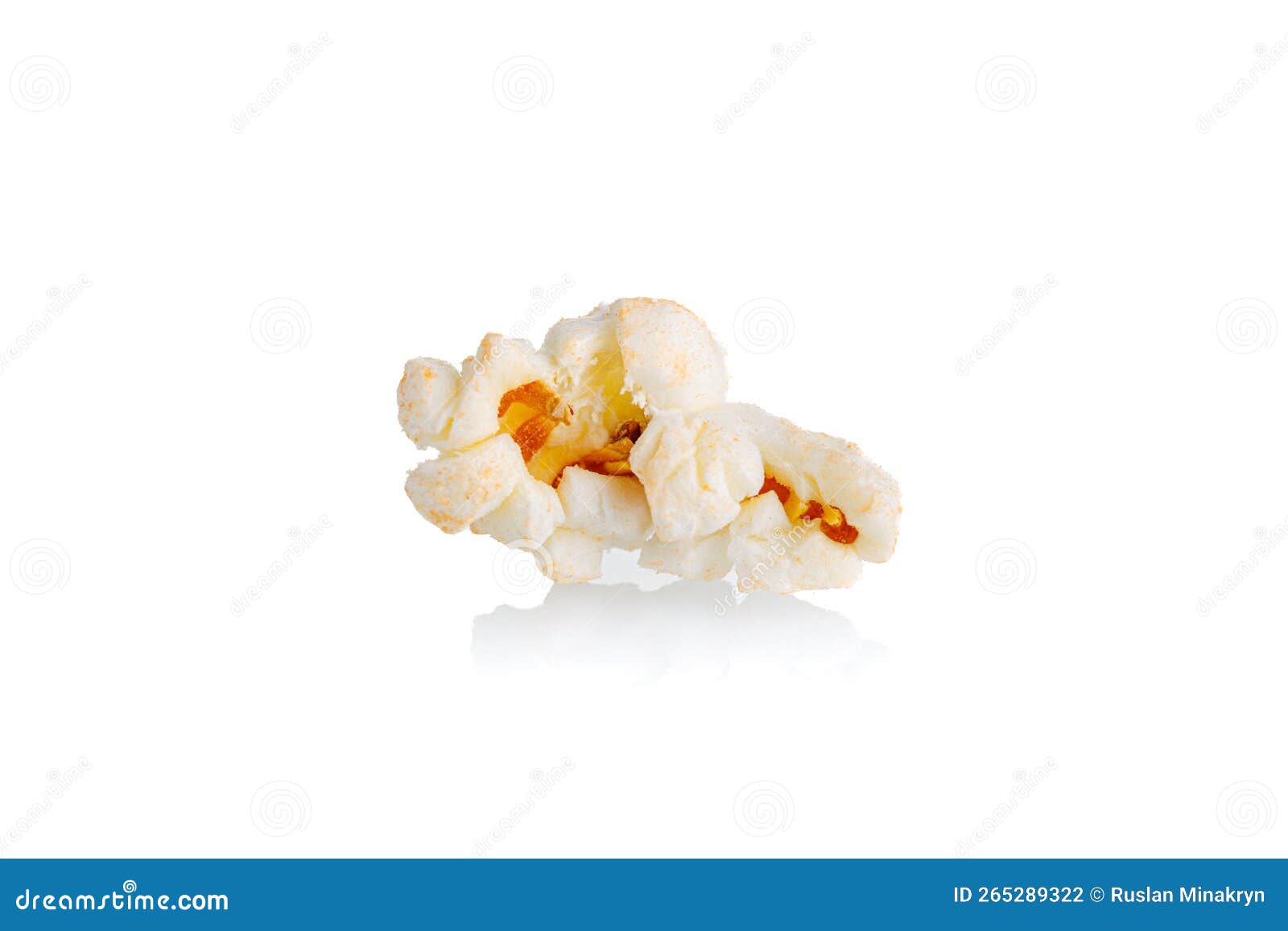 Popcorn Macro on a White Background Stock Photo - Image of macro ...