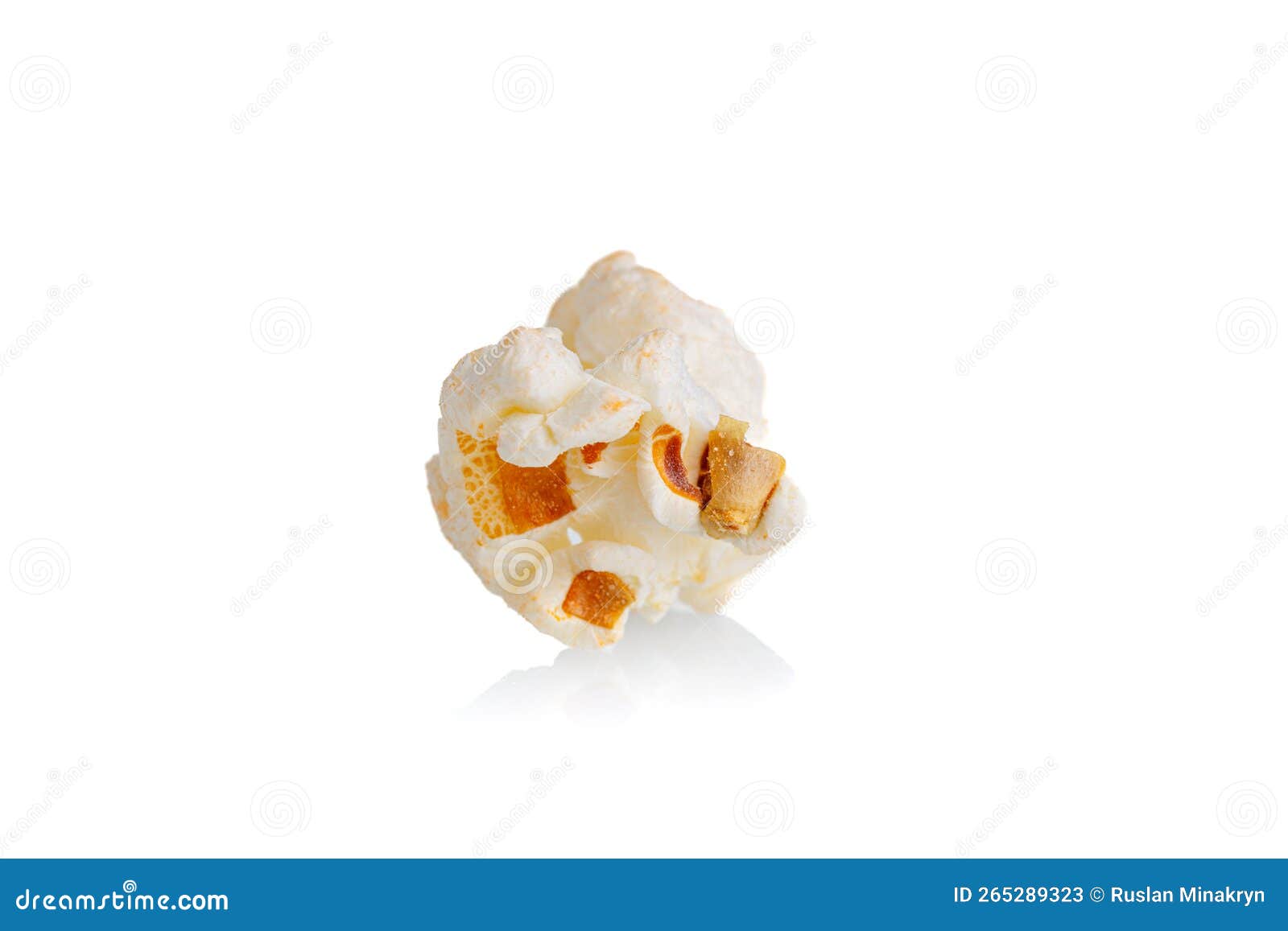 Popcorn Macro on a White Background Stock Image - Image of object ...