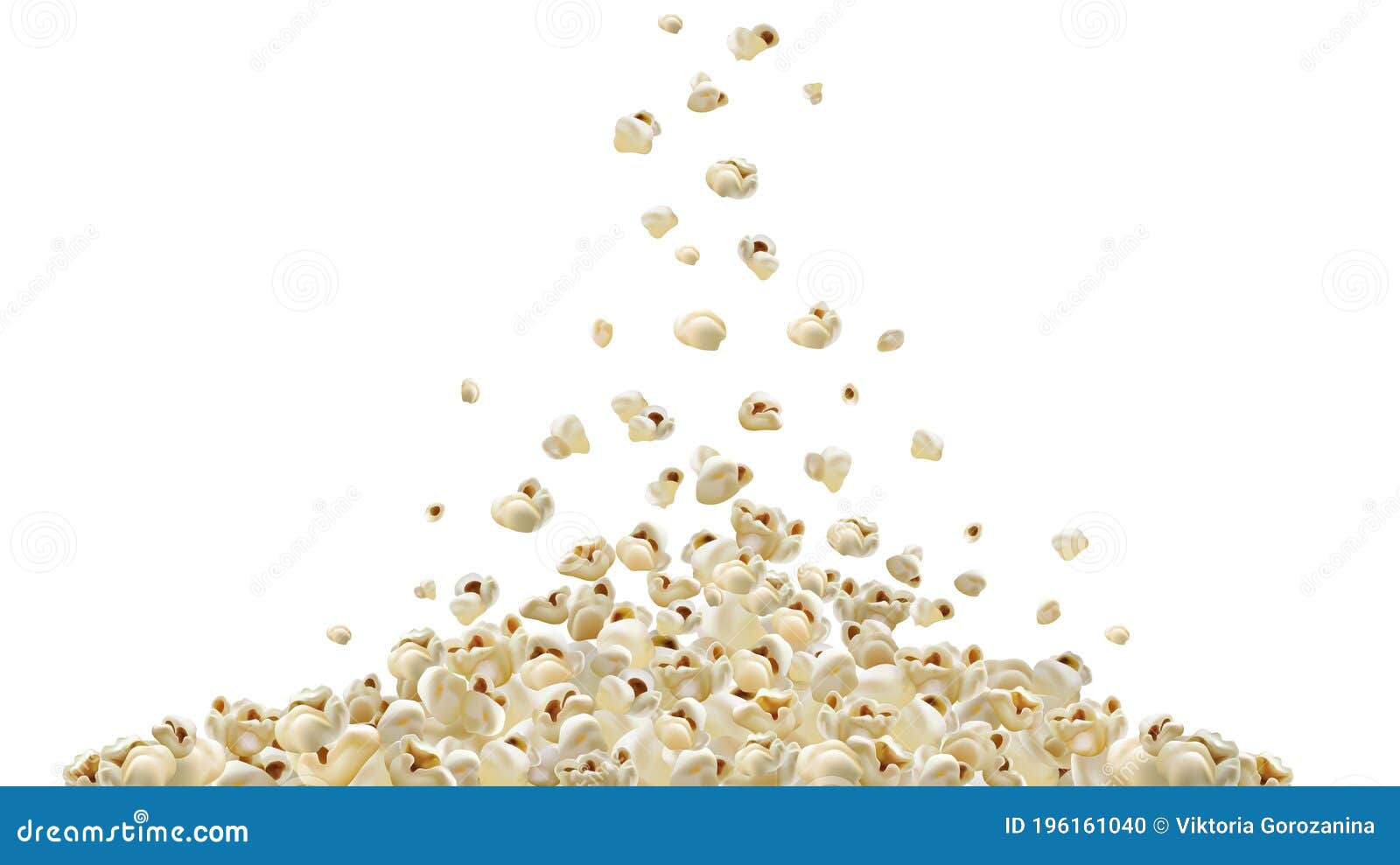 Popcorn Making Machine. Realistic Vector Popcorn Falling Down. a Lot of ...