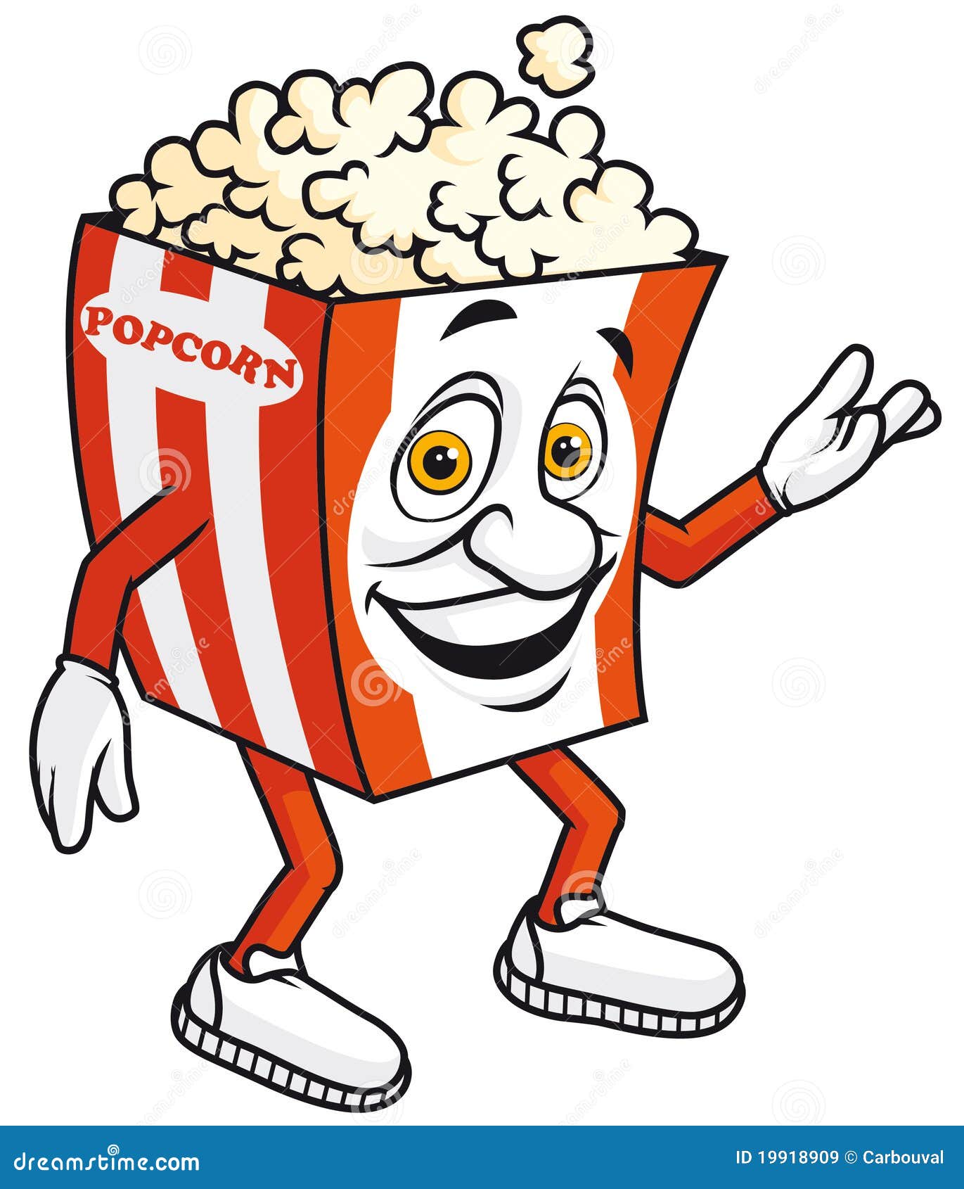 Popcorn mascot stock vector. Illustration of cartoon - 19918909