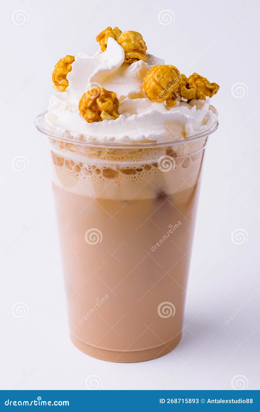 Popcorn Milkshake Isolated on White Stock Image - Image of cocoa, milk ...