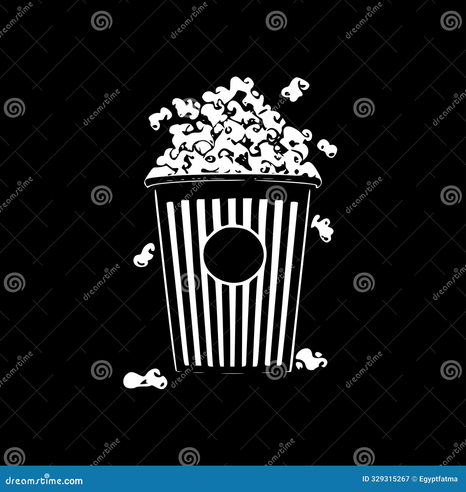 Popcorn - Minimalist And Simple Silhouette - Vector Illustration ...