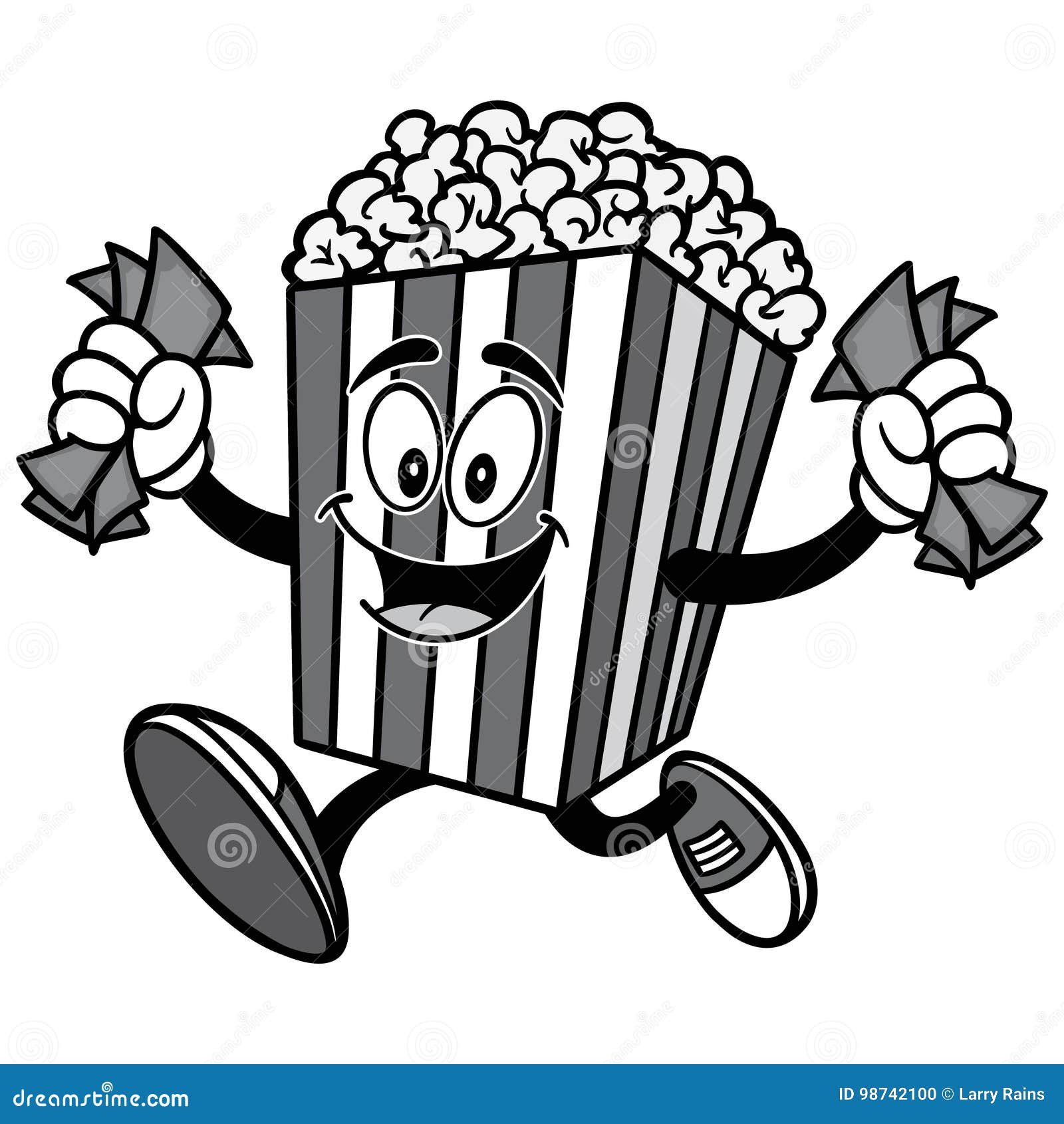 Popcorn with Money Illustration Stock Vector - Illustration of food ...