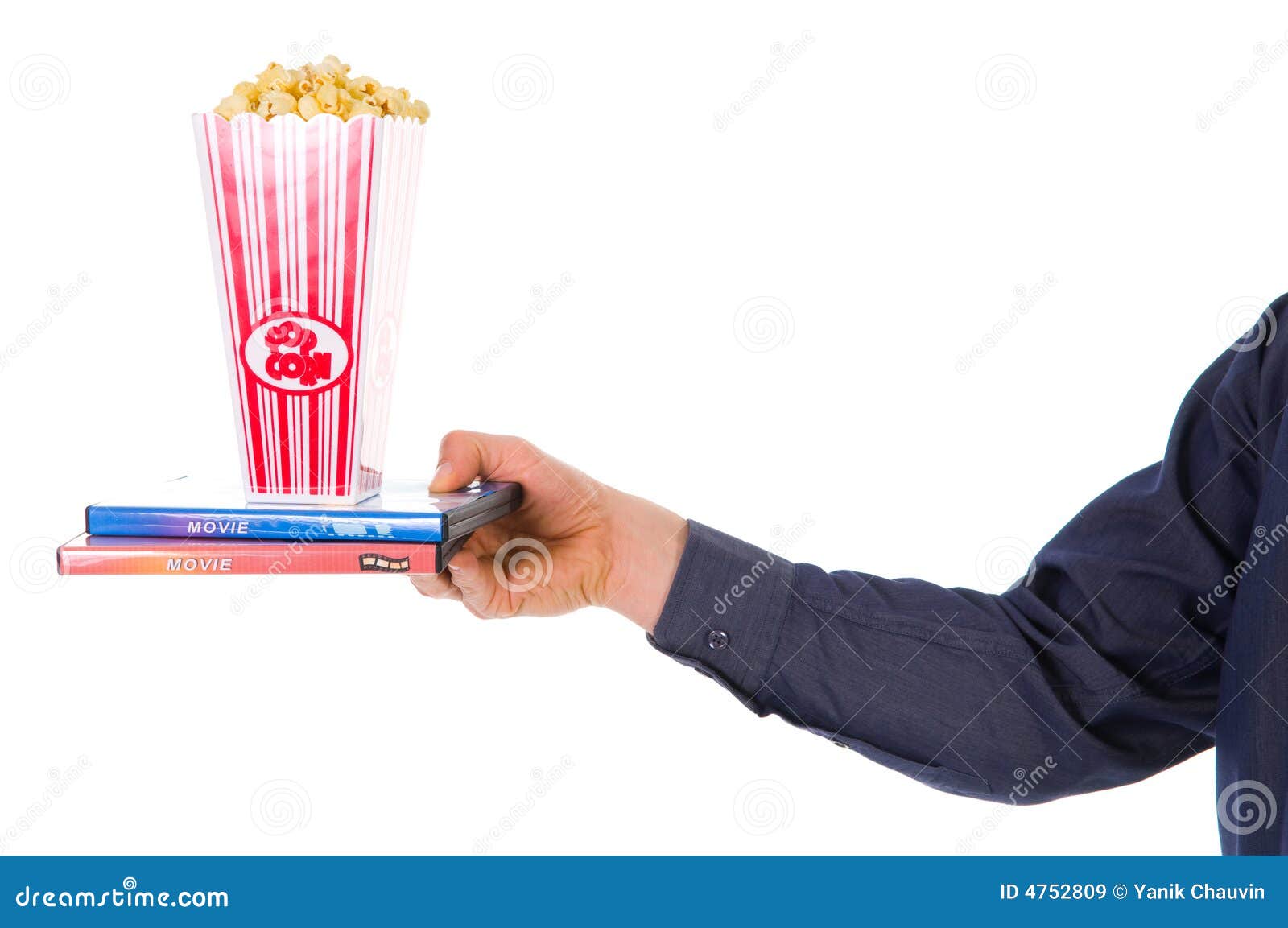 Popcorn movie stock image. Image of leisure, butter, buttered - 4752809