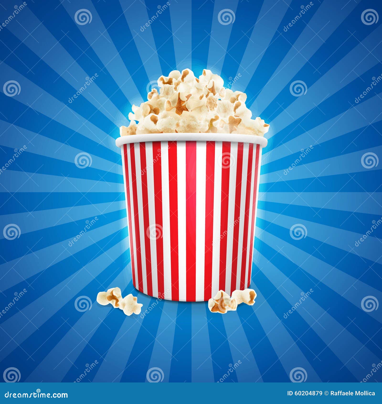 Popcorn Movie Infographic Template Concept With Five Points List And ...