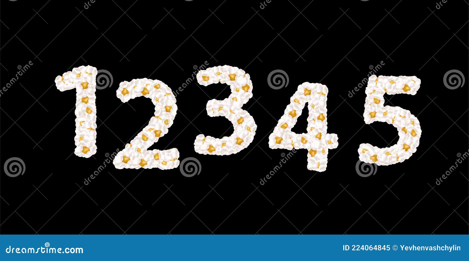 Popcorn Numbers Stock Illustrations – 67 Popcorn Numbers Stock ...