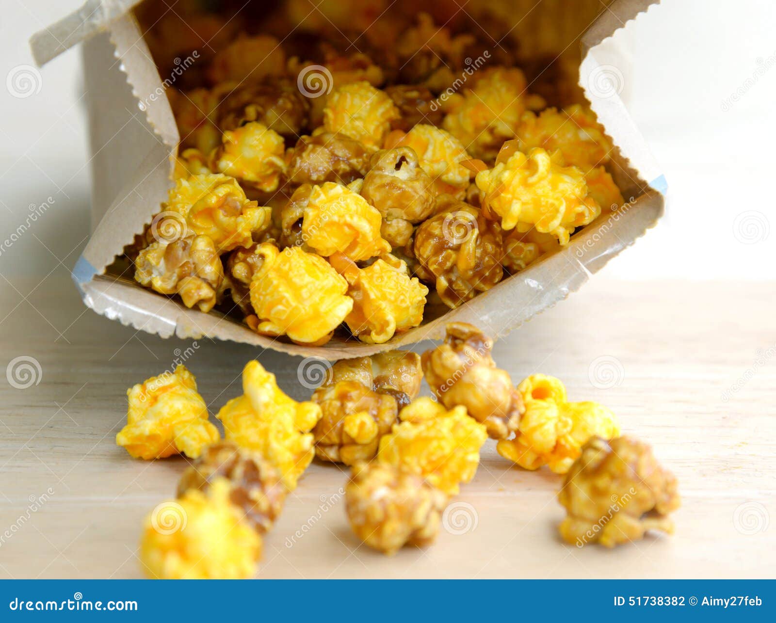 Popcorn in paper bag stock photo. Image of nutrition - 51738382