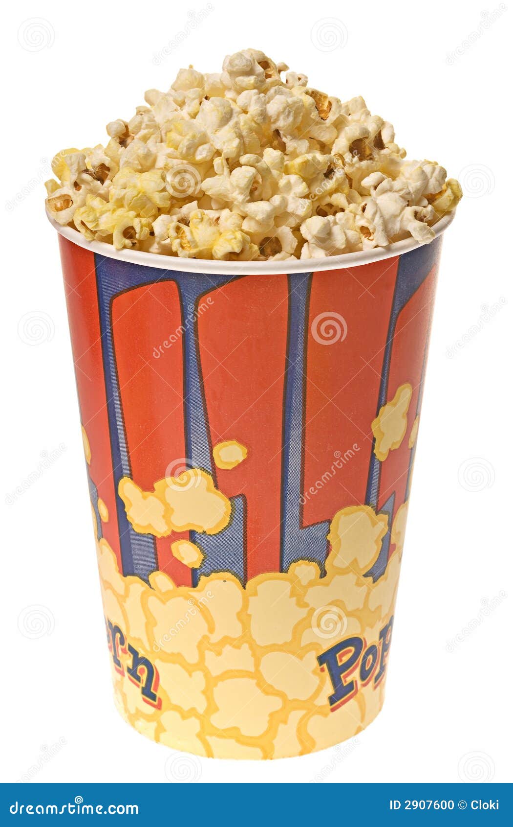 Popcorn in paper container stock photo. Image of white - 2907600