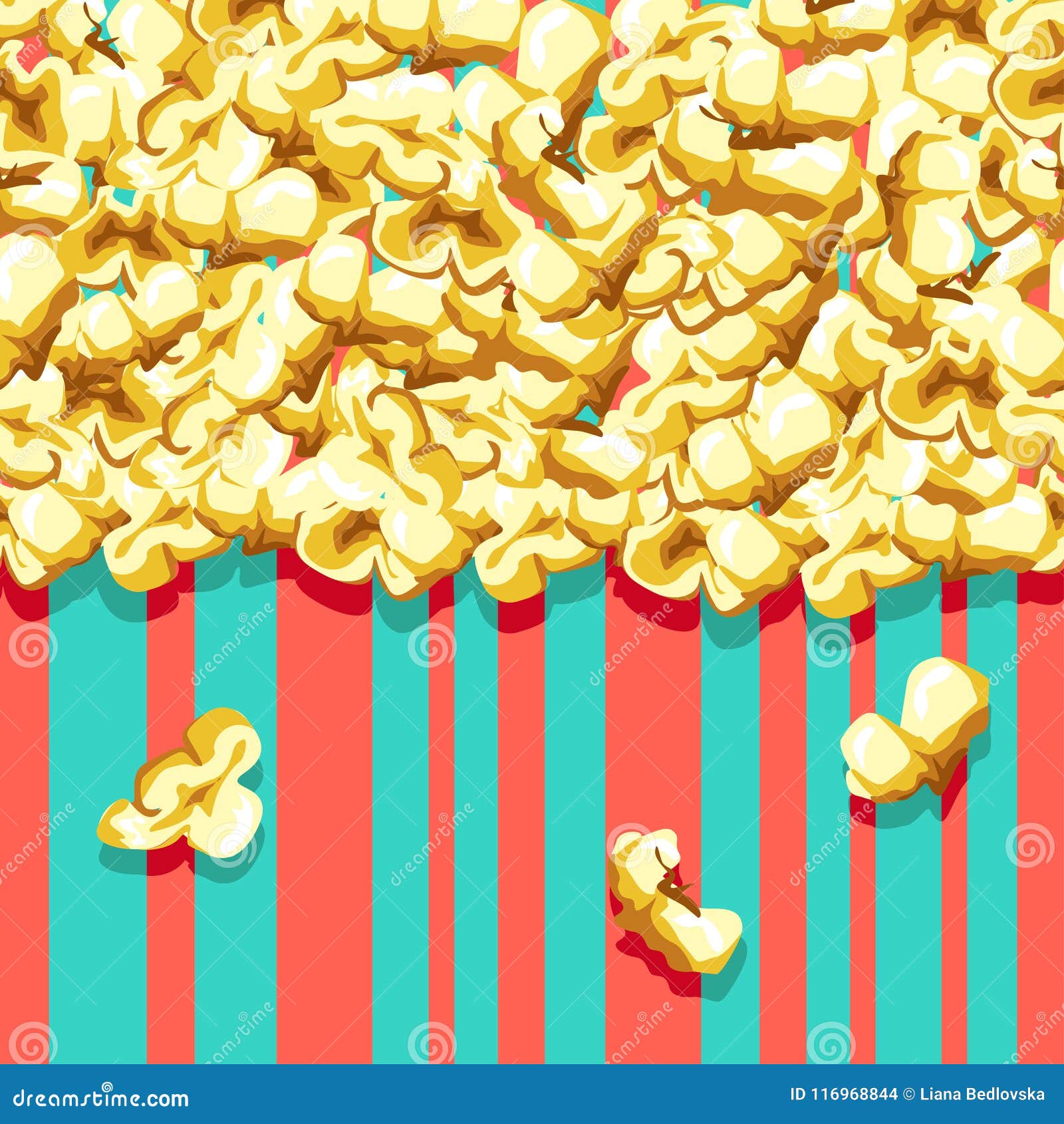 Popcorn Pattern. Delicious And Colorful Seamless Background Stock ... Popcorn Pattern. Delicious And Colorful Seamless Background Stock ...
