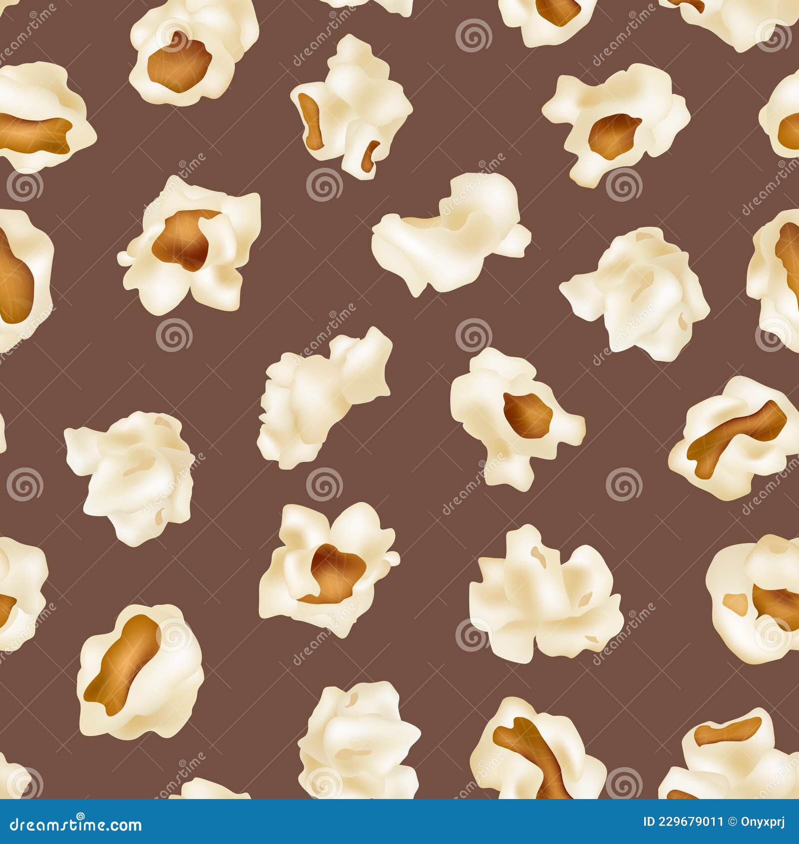 Popcorn Pattern. Movie Time Junk Food Snacks Popcorn Illustrations For ...
