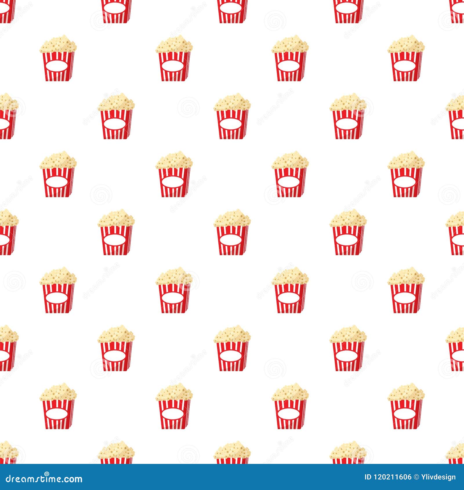 Popcorn pattern stock vector. Illustration of cartoon - 120211606