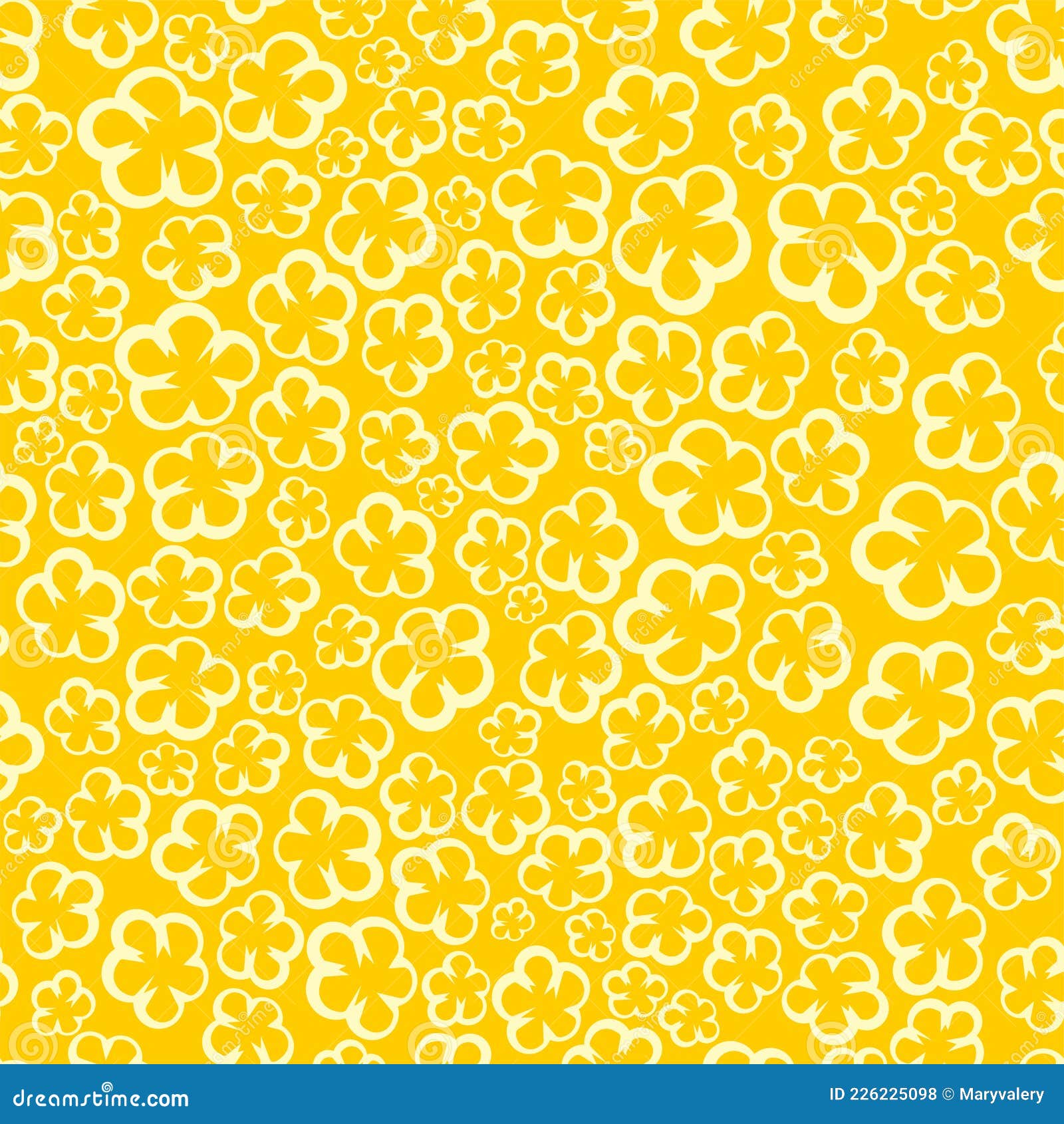 Popcorn Pattern Seamless. Air Corn Background. Cartoon Style Vector ...