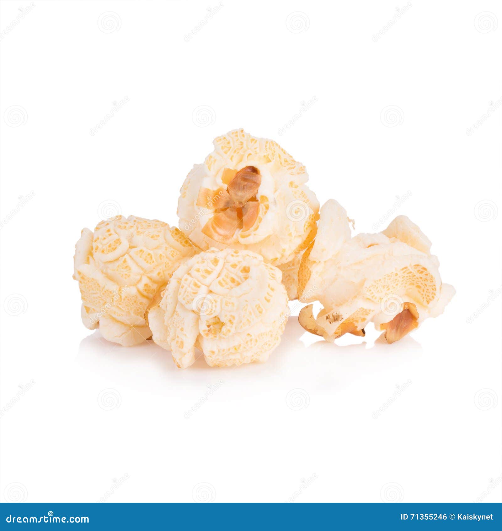 Popcorn Pile Isolated on White Stock Photo - Image of fluffy, fresh ...
