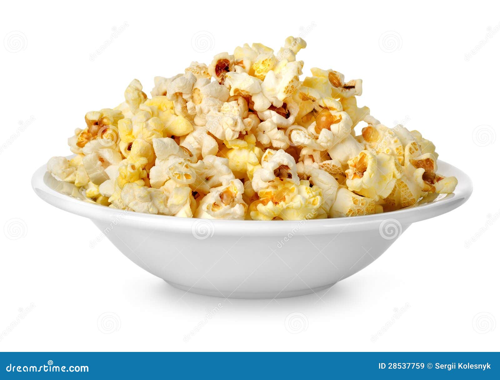 Popcorn in a plate stock image. Image of dishes, utensils - 28537759