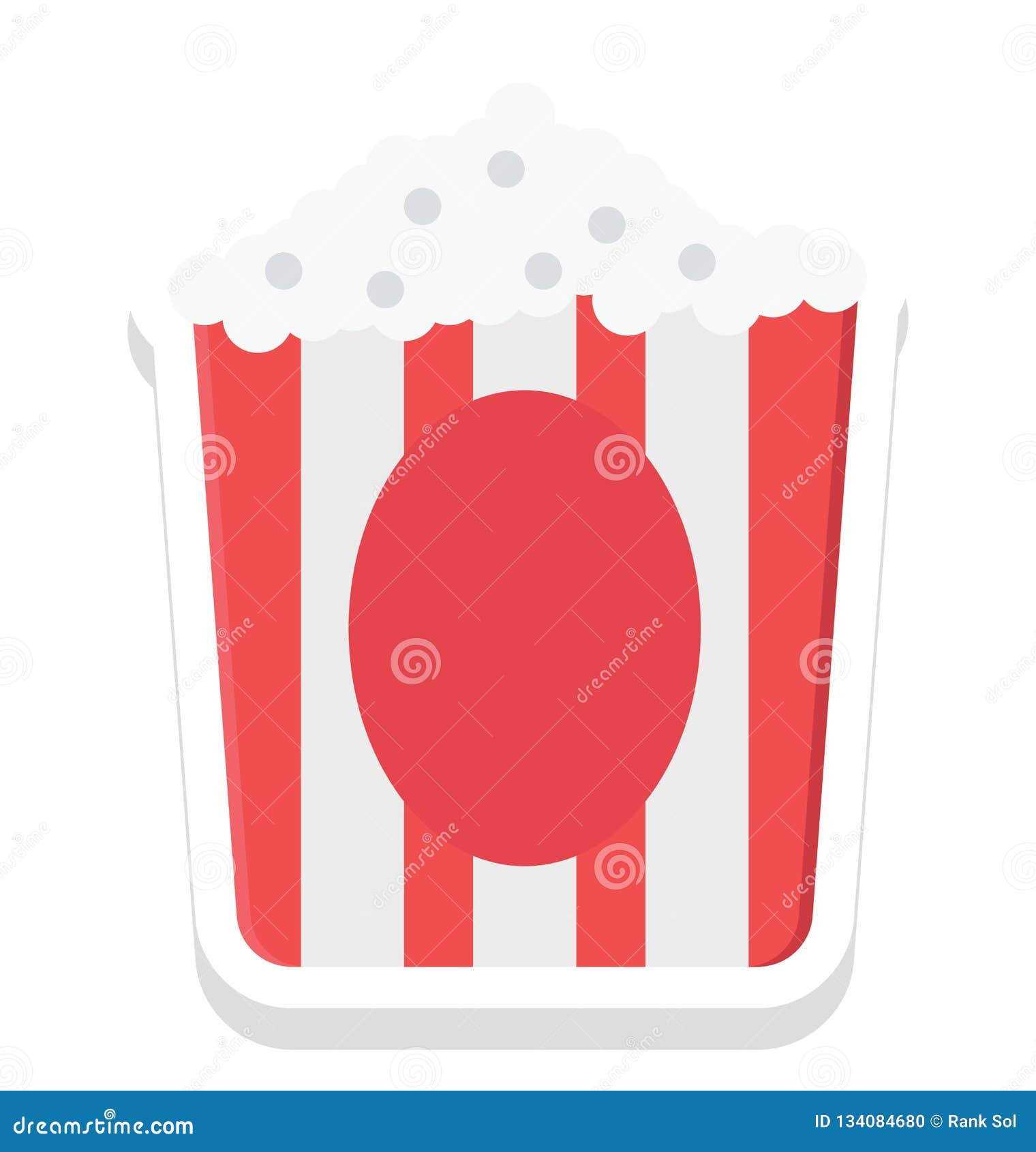 Popcorn, Popcorn Box Vector Icon that Can Be Easily Modified or Edit ...